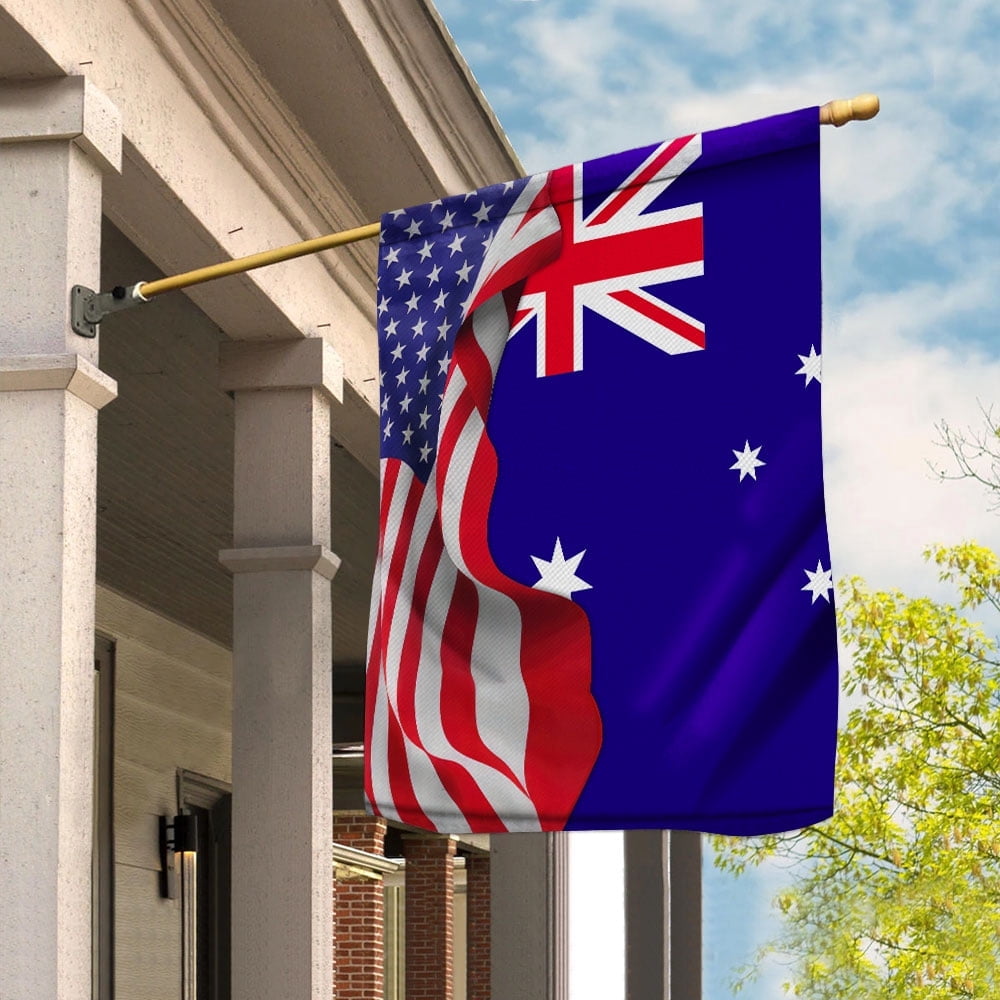 American Flag Waving Show Australia Flag Australian American Friendship ...