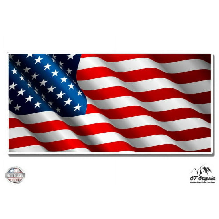 American Flag Sticker Vinyl Flag Sticker Vinyl Flag Decal Etsy