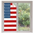American Flag Window Privacy Film, Blue Red USA Flag Static Cling UV ...