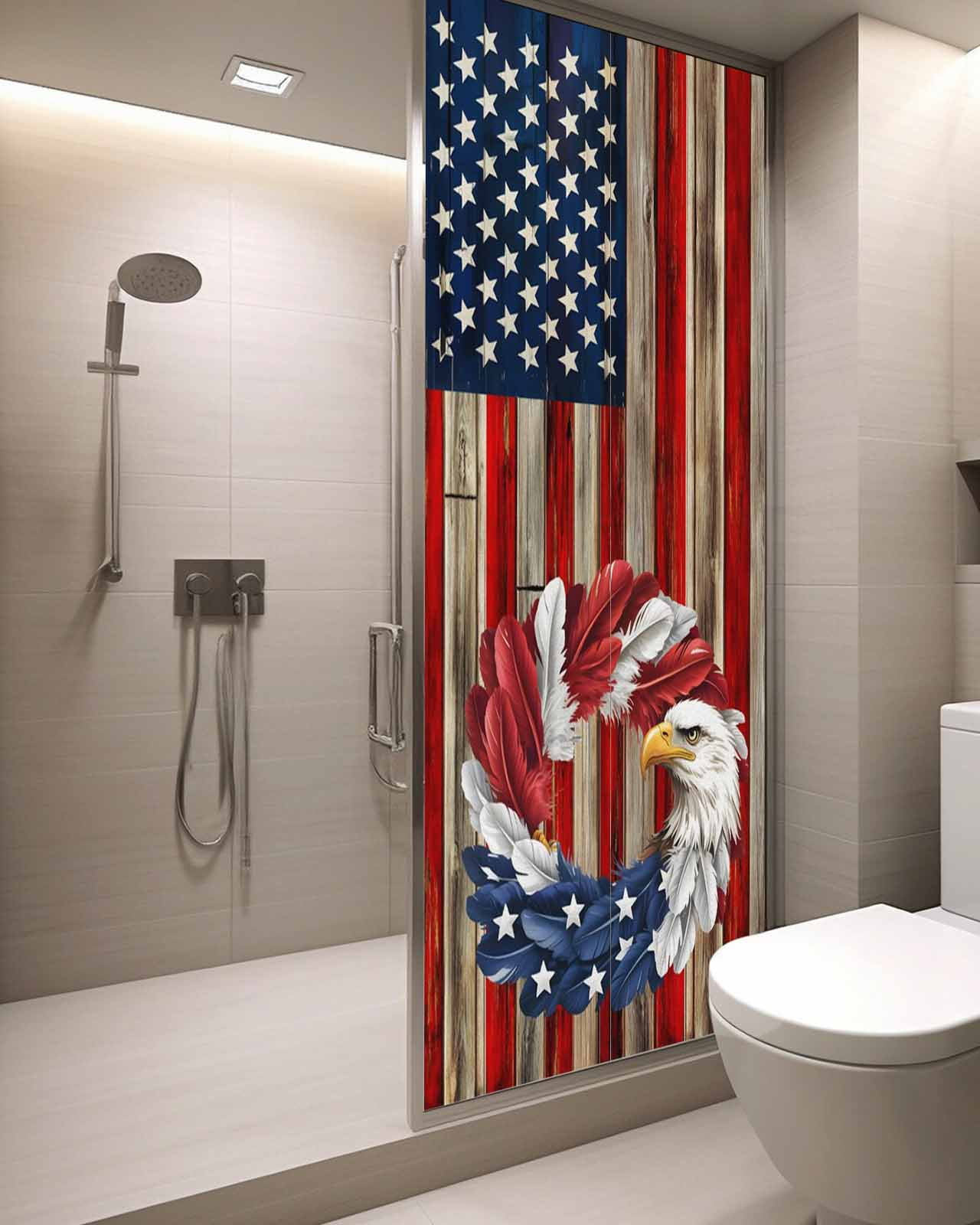 American Flag Window Privacy Film Stained Glass Window Film Decorative ...