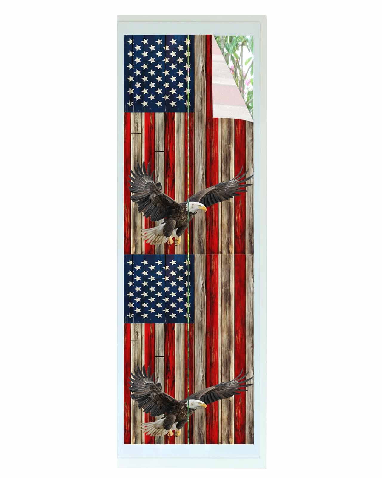 American Flag Window Privacy Film Stained Glass Window Film Decorative ...