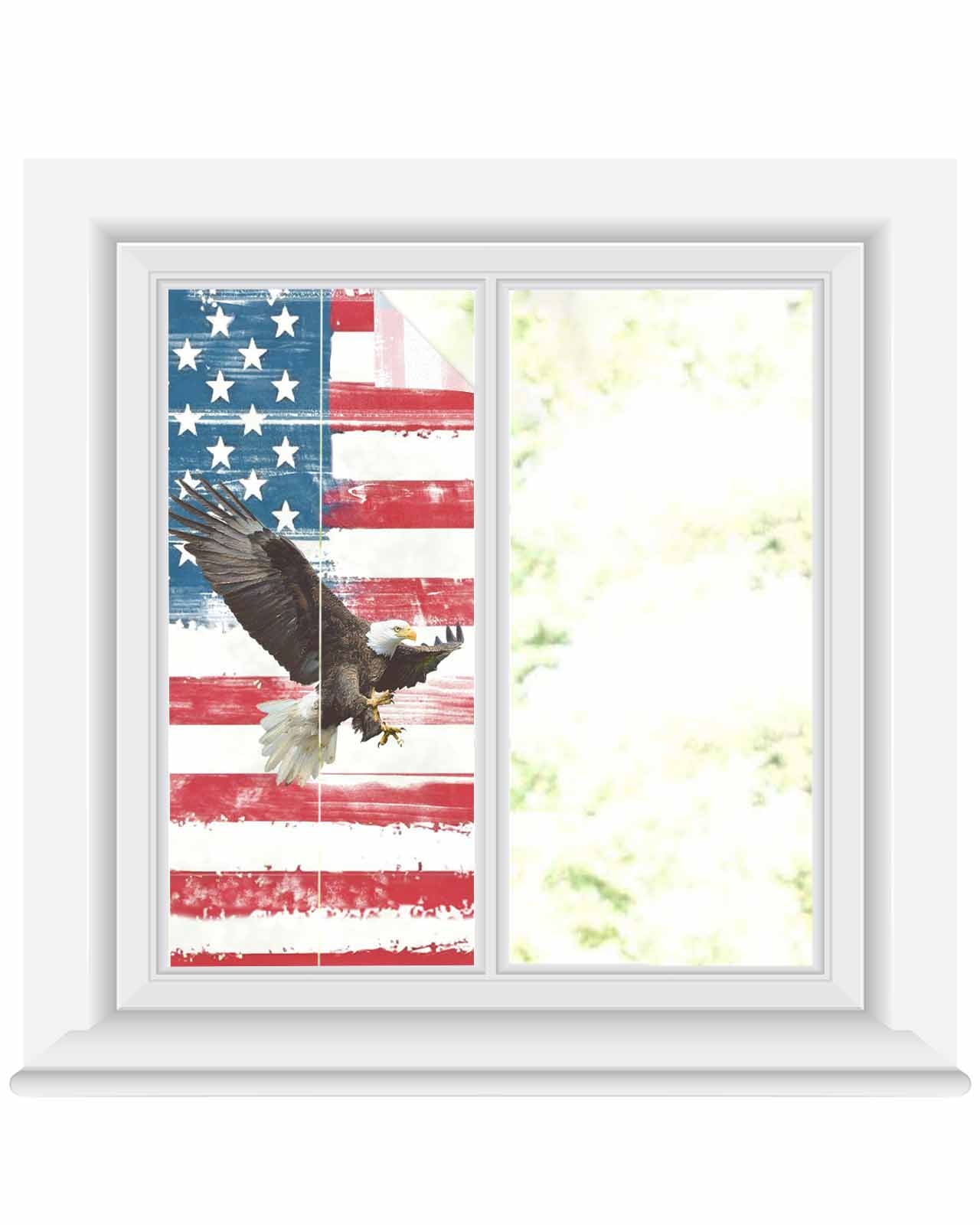 American Flag Window Privacy Film Stained Glass Window Film Decorative ...