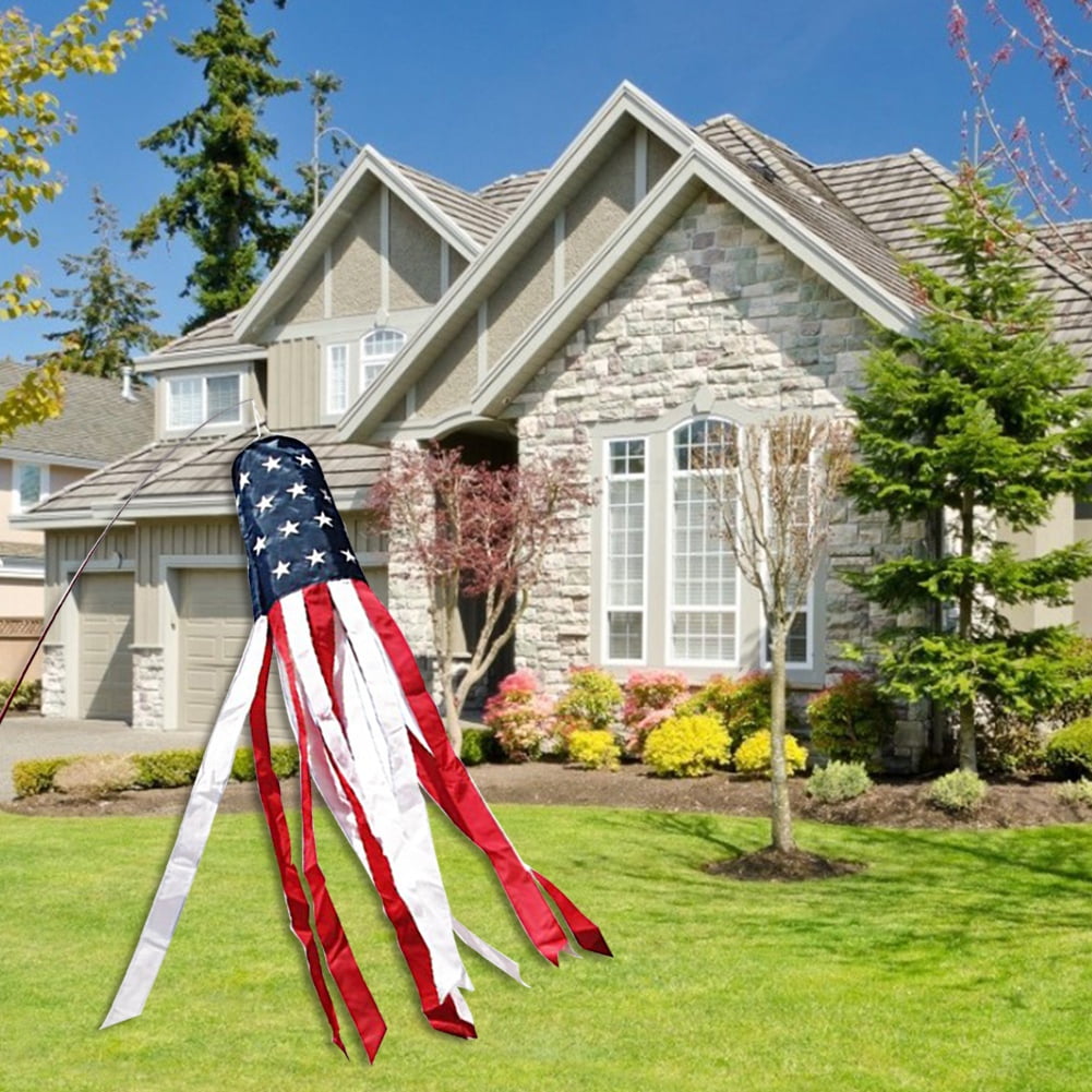 American Flag Windsock, 40’’ 4th of July Wind Socks Outdoor, Stars ...