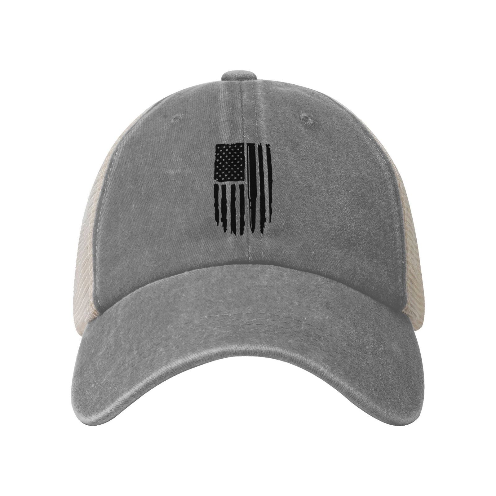 American Flag With Bullet Baseball Cap Trucker Hat For Men Women ...