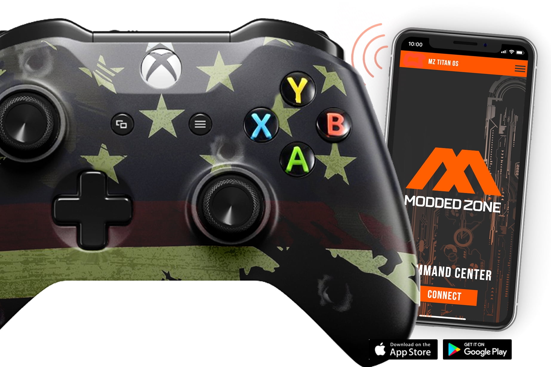 American Flag Xbox One S SMART Custom Rapid Fire Modded Controller. FPS ...