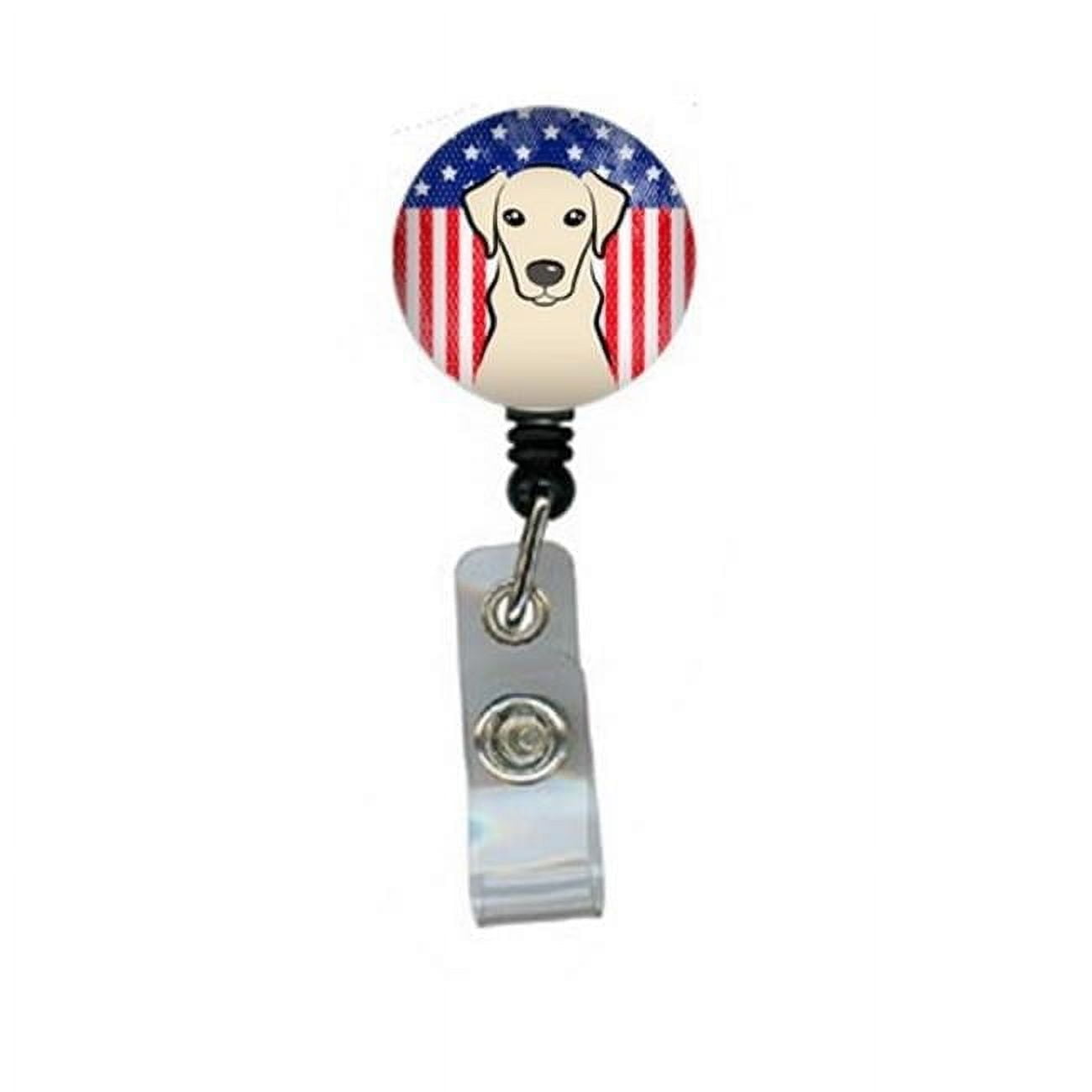 American Flag & Yellow Labrador Retractable Badge Reel - Walmart.com