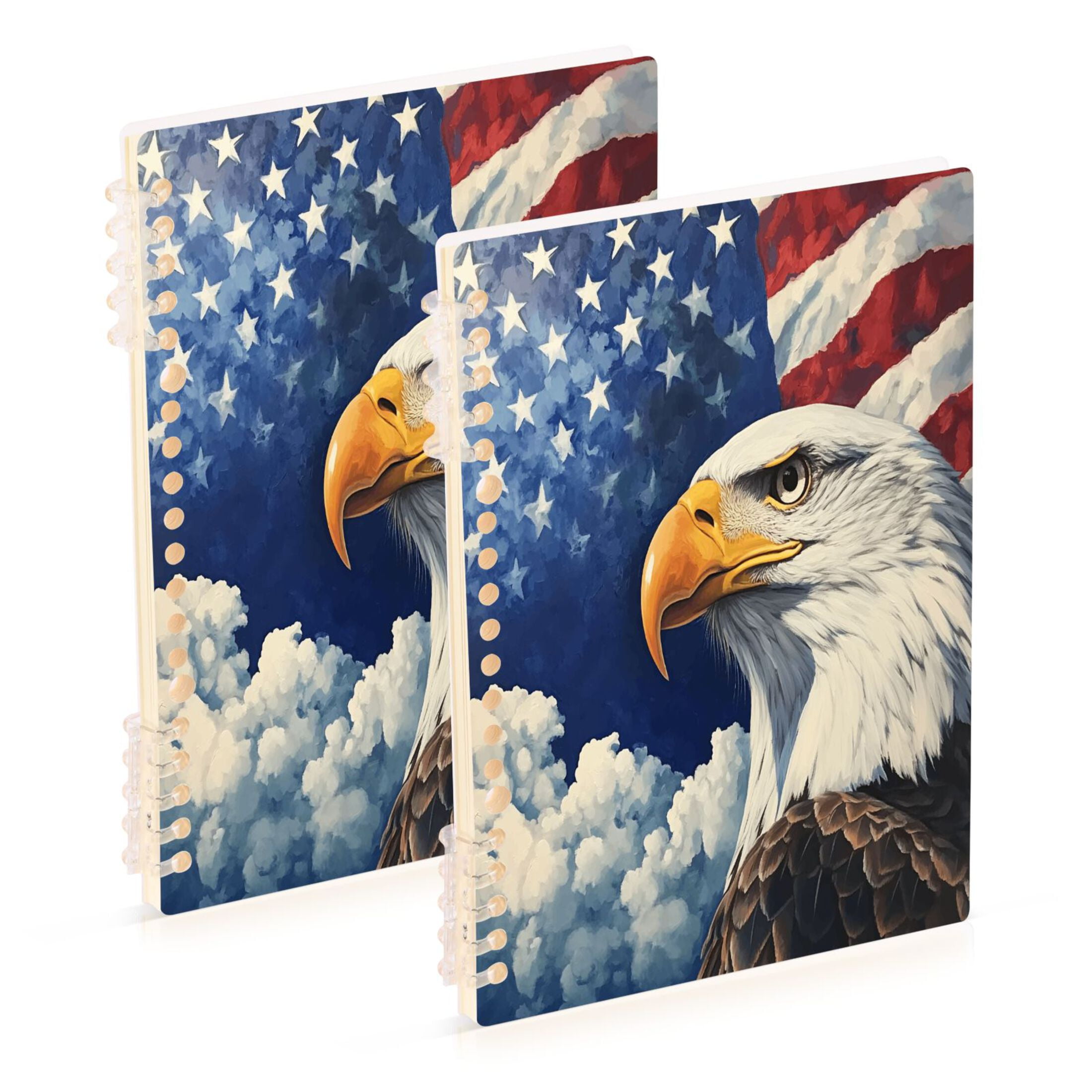 American Flag and Eagle Notebooks 2 Pcs 1-subject Journal 60 Sheets A5 ...