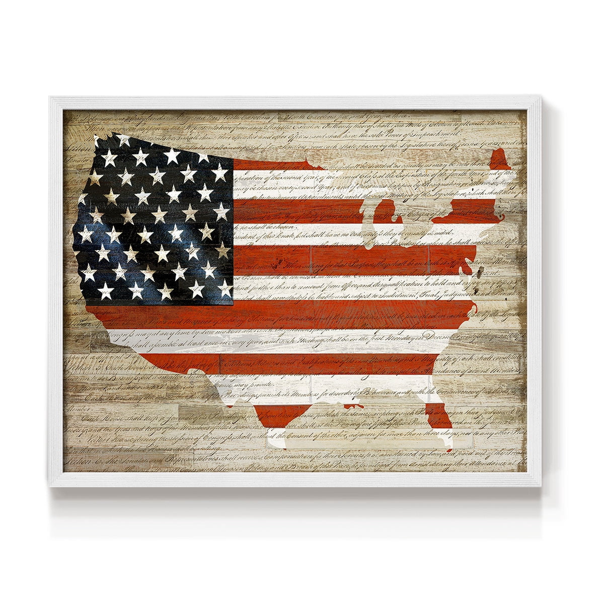American Flag by Daniela Santiago - Restickable Framed Giclée Print ...