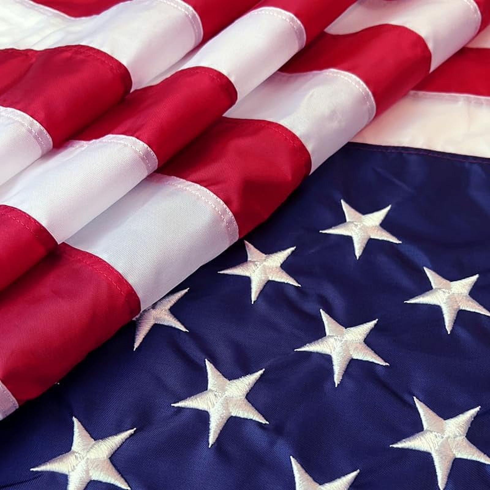 American Flag for Outdoor, 5 x 8 Ft USA Heavy duty Nylon US Flags with ...