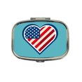 American Flag in Heart Patriotic USA United States Small Travel Handbag ...