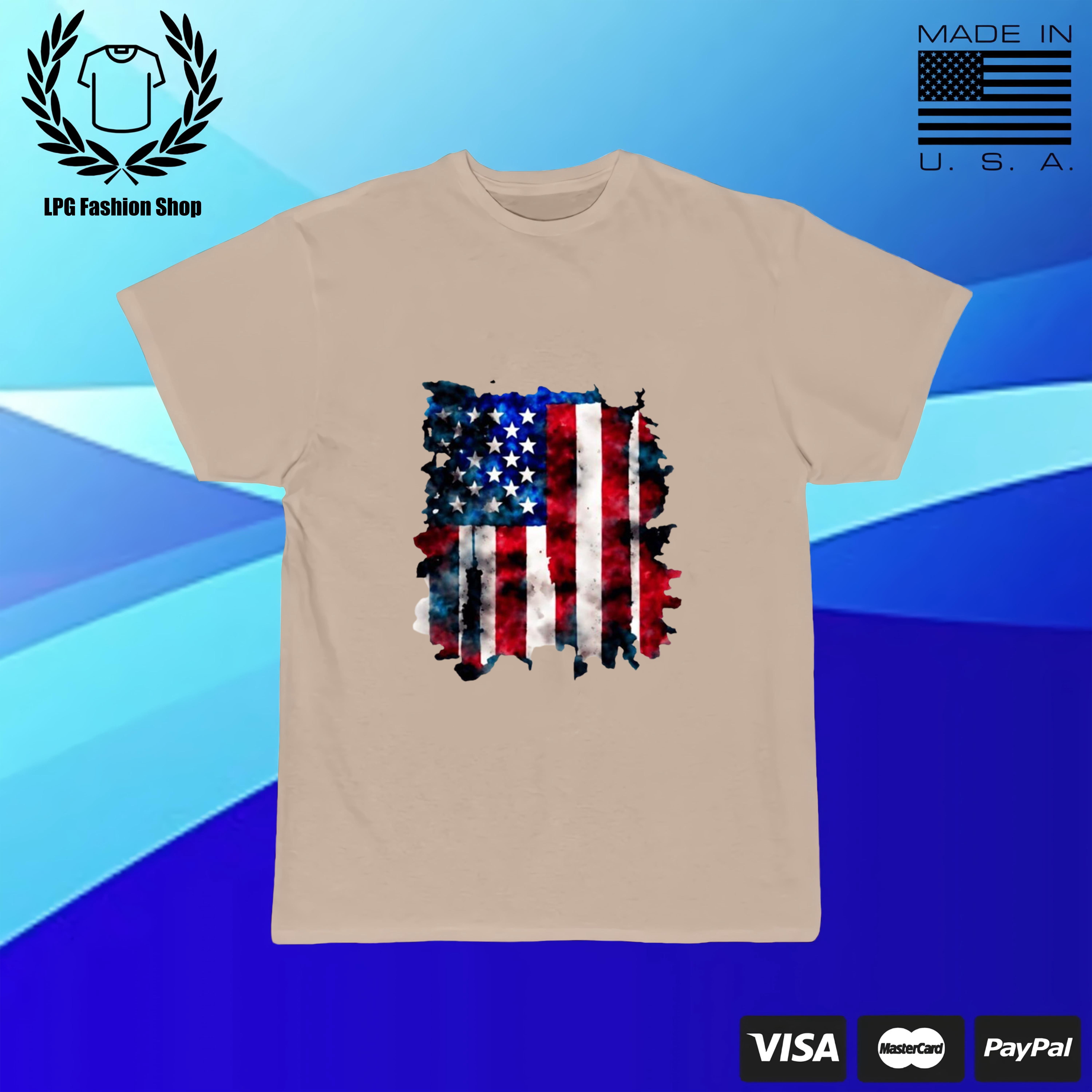 American Flag on Torn Paper for Fourth of July and Patriotic ...