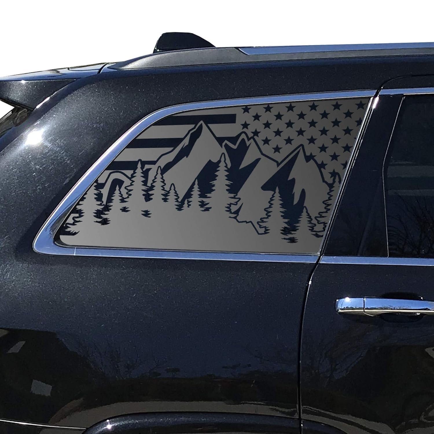 American Flag w/Mountain Scene Decal for Jeep Grand Cherokee - 4 door ...