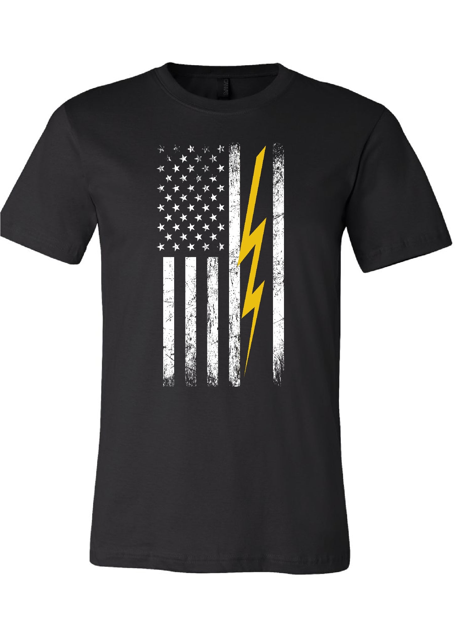 American Flag with Bolt T-Shirt - Walmart.com
