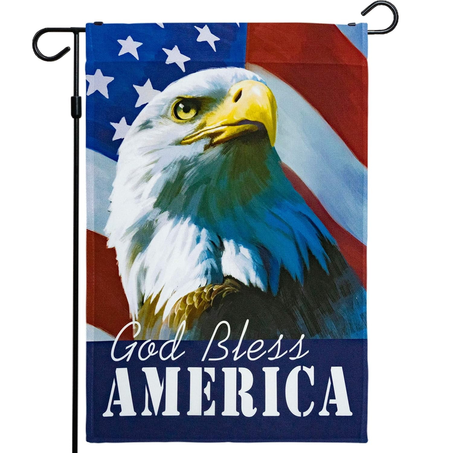 American Flag with Eagle God Bless America Patriotic Garden Flag ...