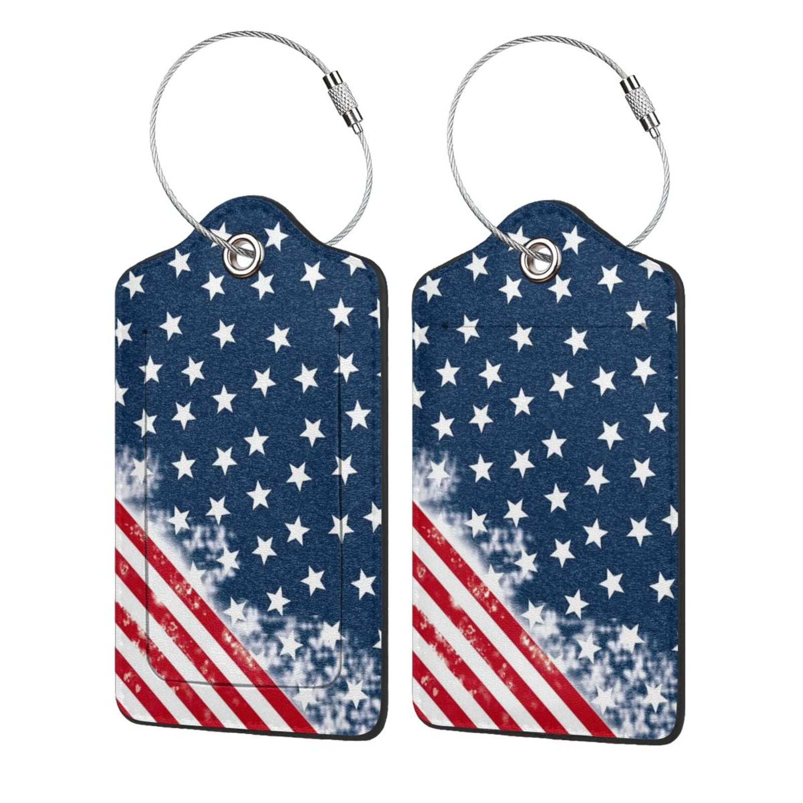 American Flag1 Luggage Tags for Suitcases Travel ID Identification ...