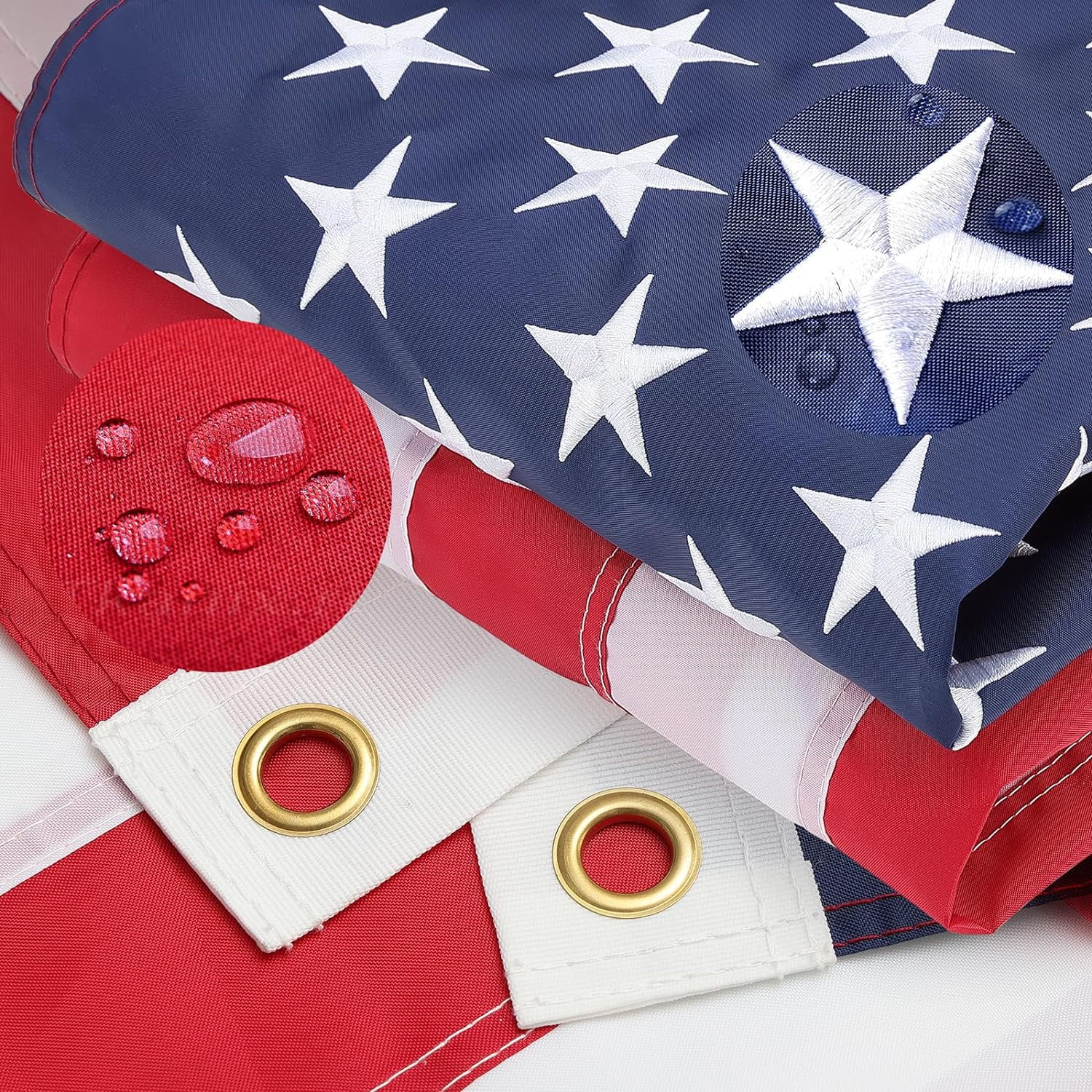 American Flags 6X10, Nylon American Flag with Embroidered Stars, US ...