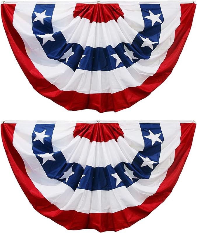 American Flags Bunting 1.5 X 3 FT,4th Of July Decorations Outdoor ...