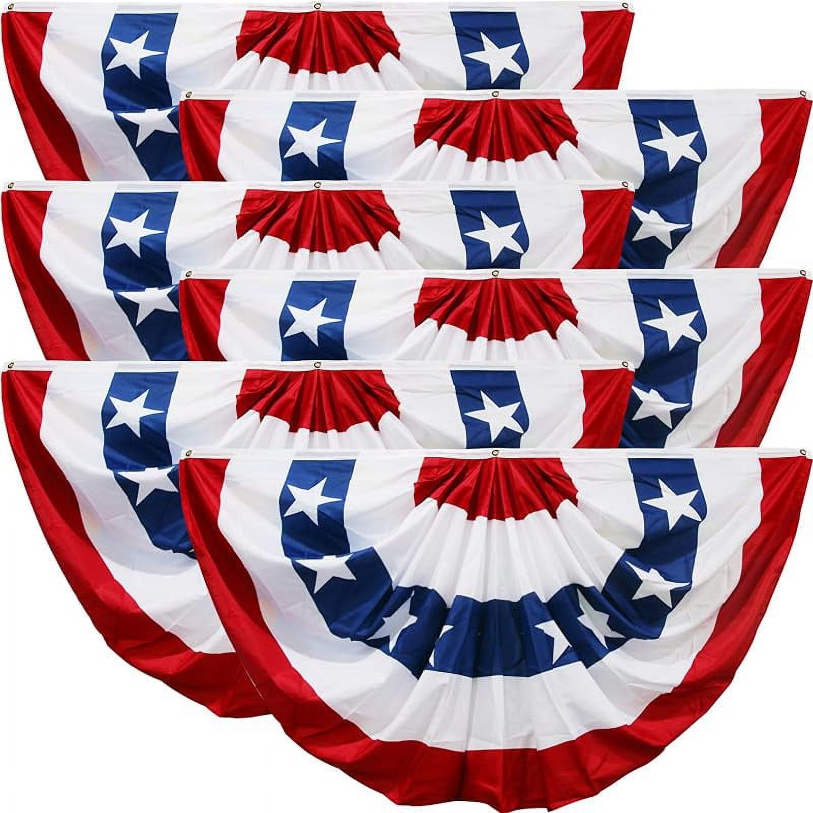 HOOSUN American Flags 3x6, 4th Of July Decorations, USA Flags Pleated ...
