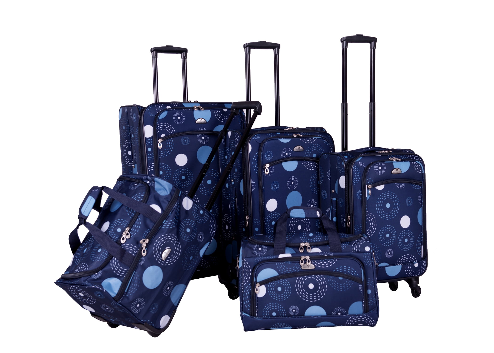Free Shipping! American Flyer Amato 6-pc Blue Luggage Set with Spinner ...