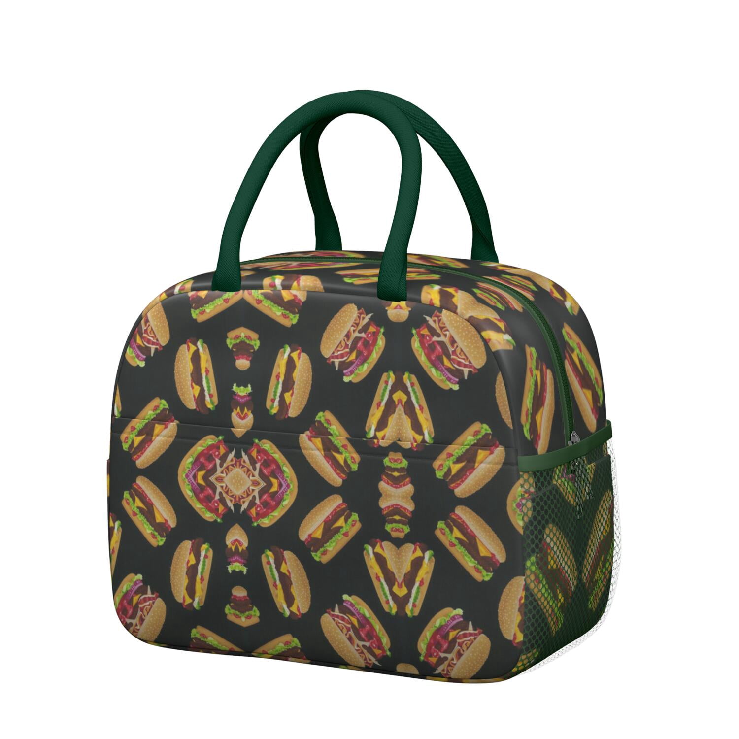 American Food Burger Lunch Tote Reusable Thermal Cooler Bag for ...