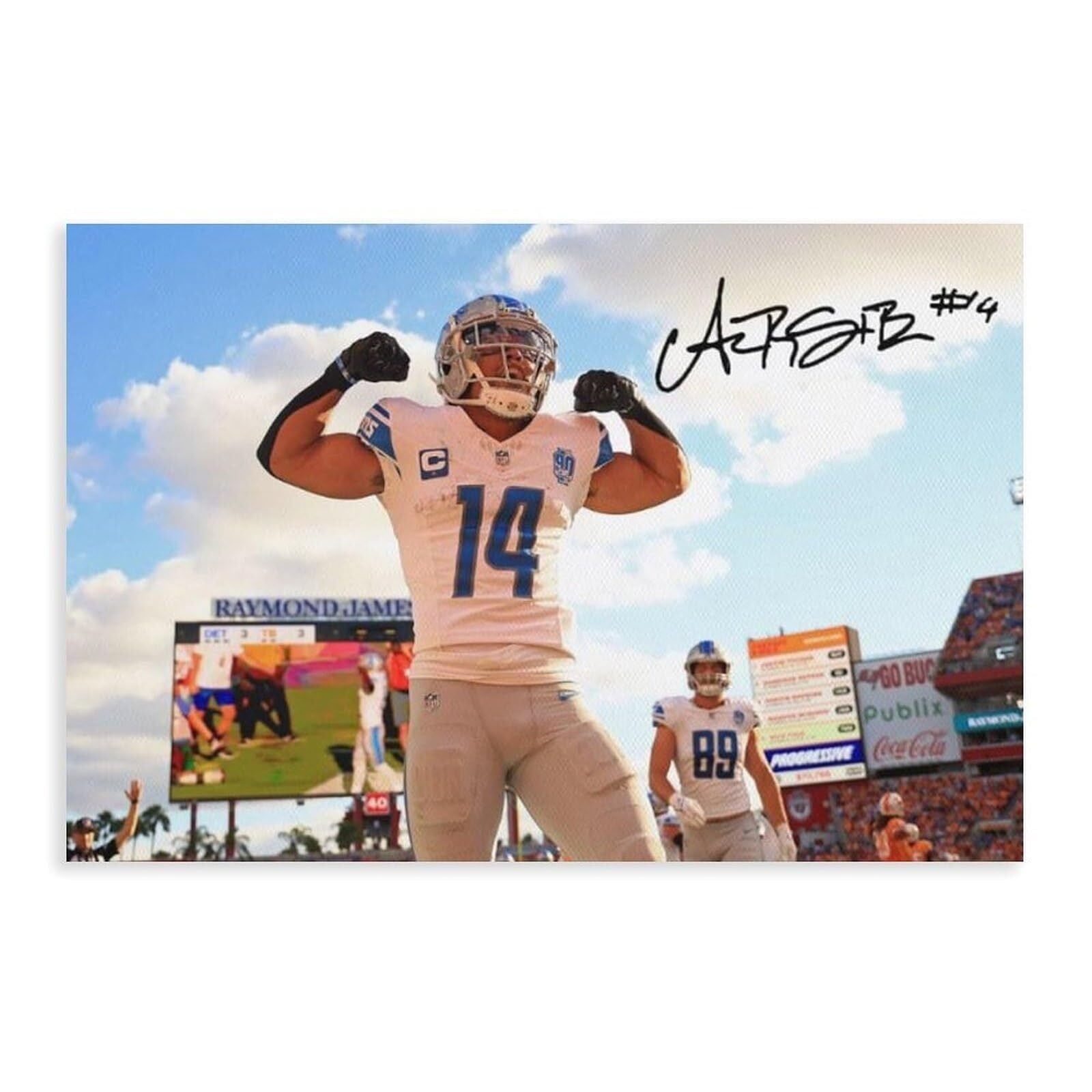 American Football Amon-Ra St. Brown Posters Sports Star 61 Canvas ...