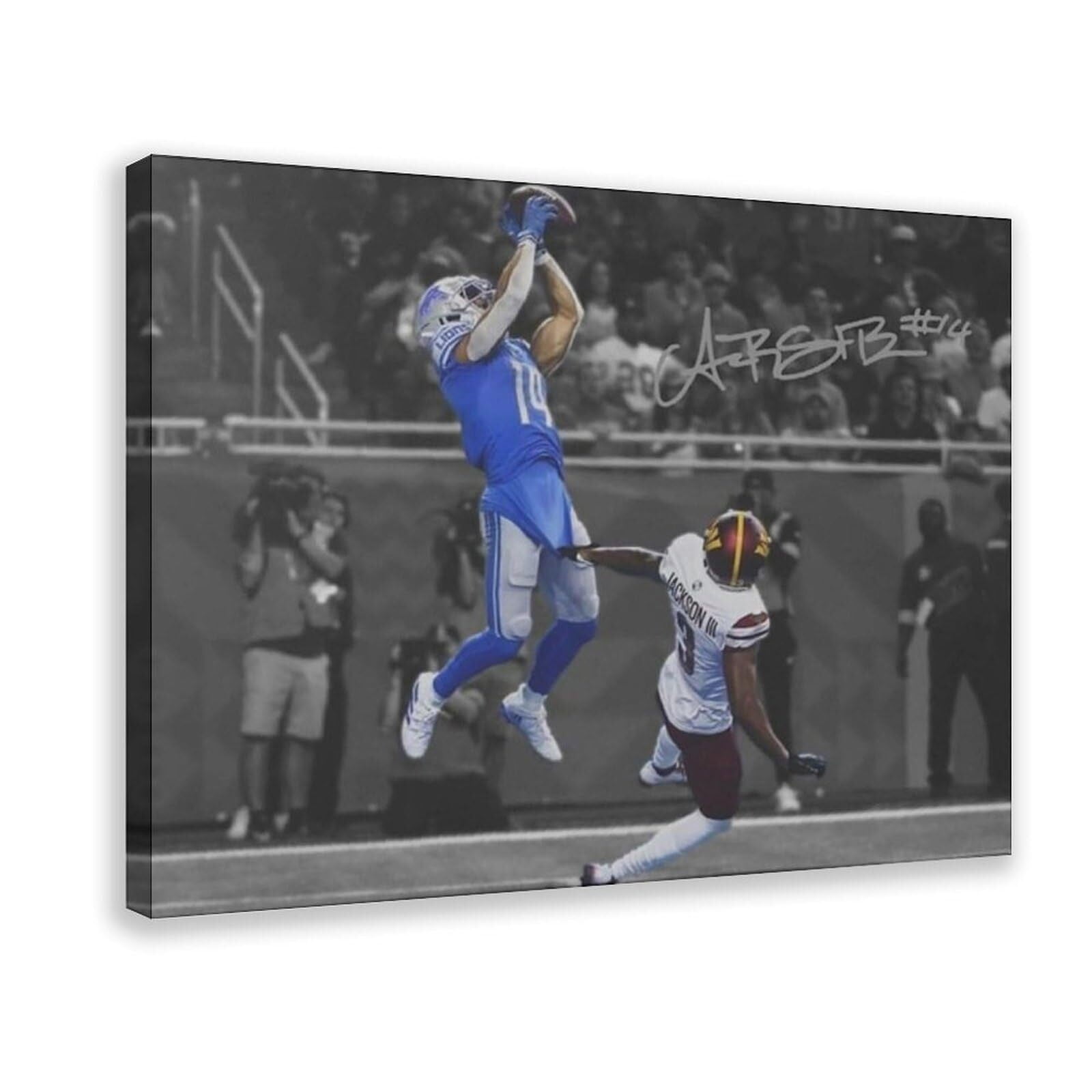 American Football Amon-Ra St. Brown Posters Sports Star 63 Canvas ...