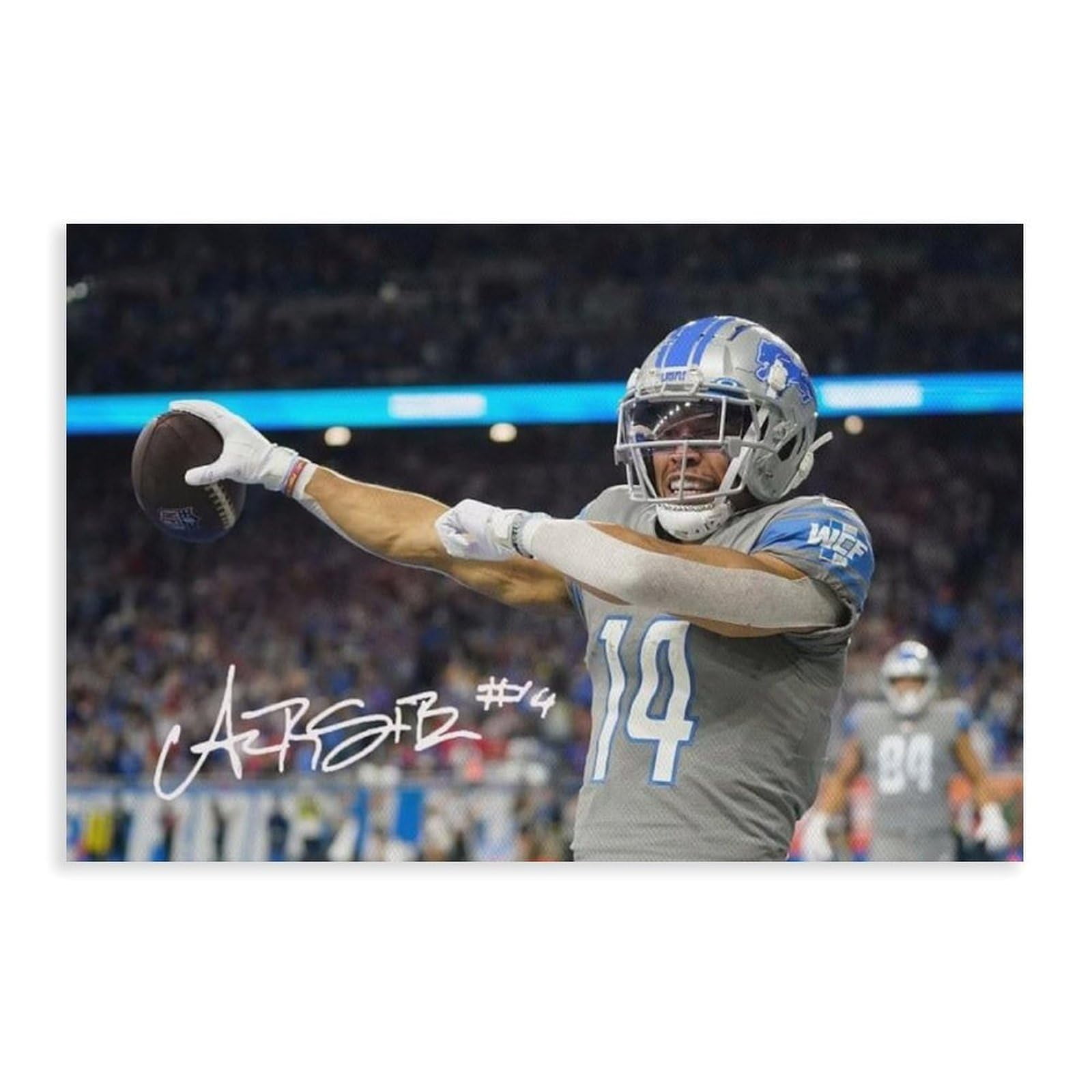 American Football Amon-Ra St. Brown Posters Sports Star 84 Canvas ...