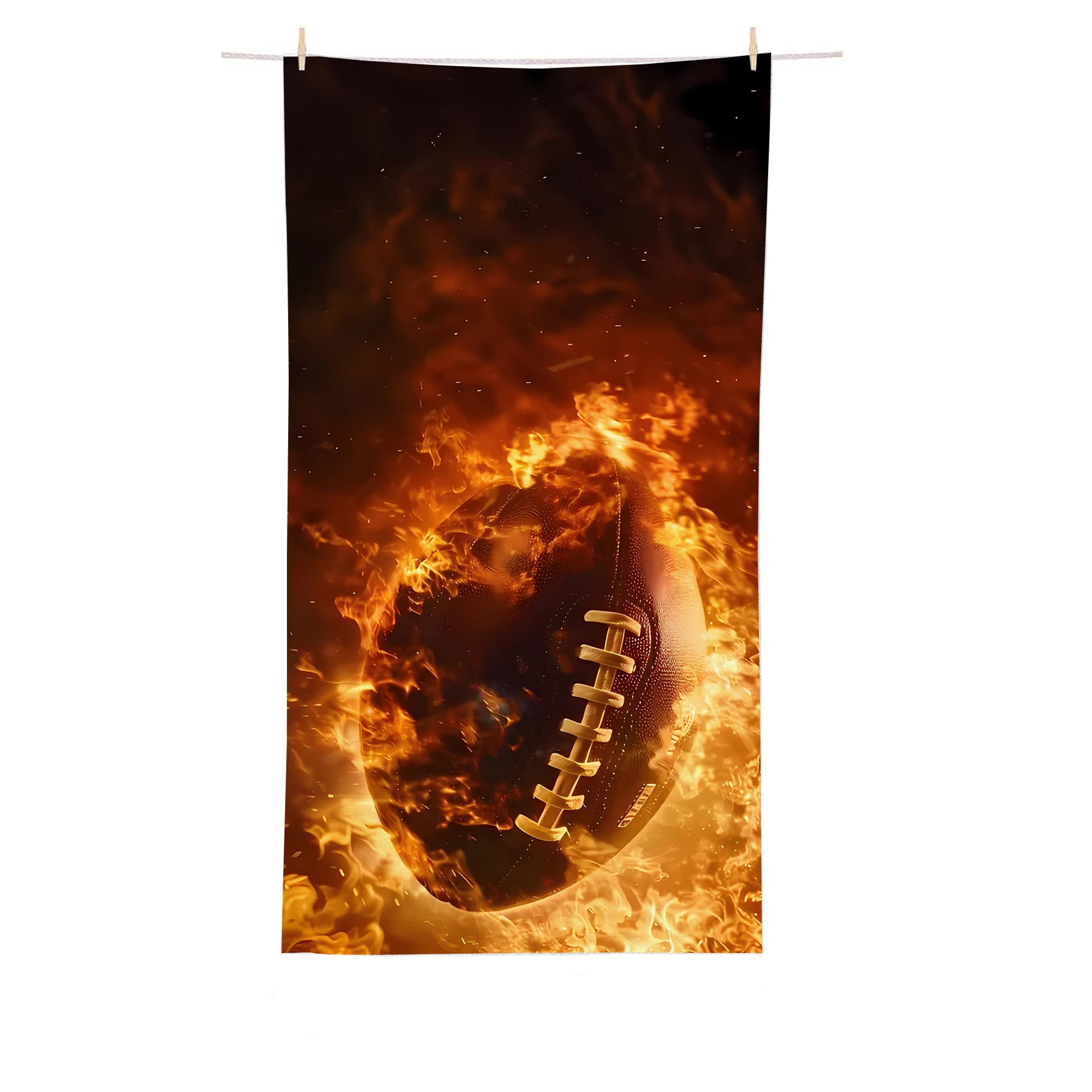 American Football Ball Sport Beach Towel Large Soft Absorbent Bath ...