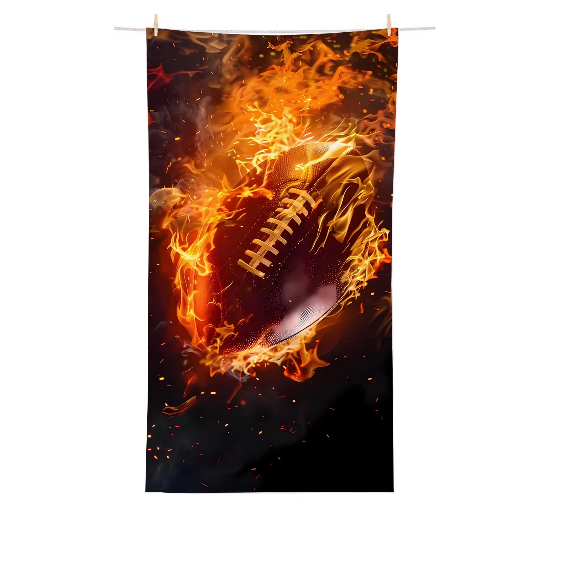 American Football Ball Sport Beach Towel Large Soft Absorbent Bath ...