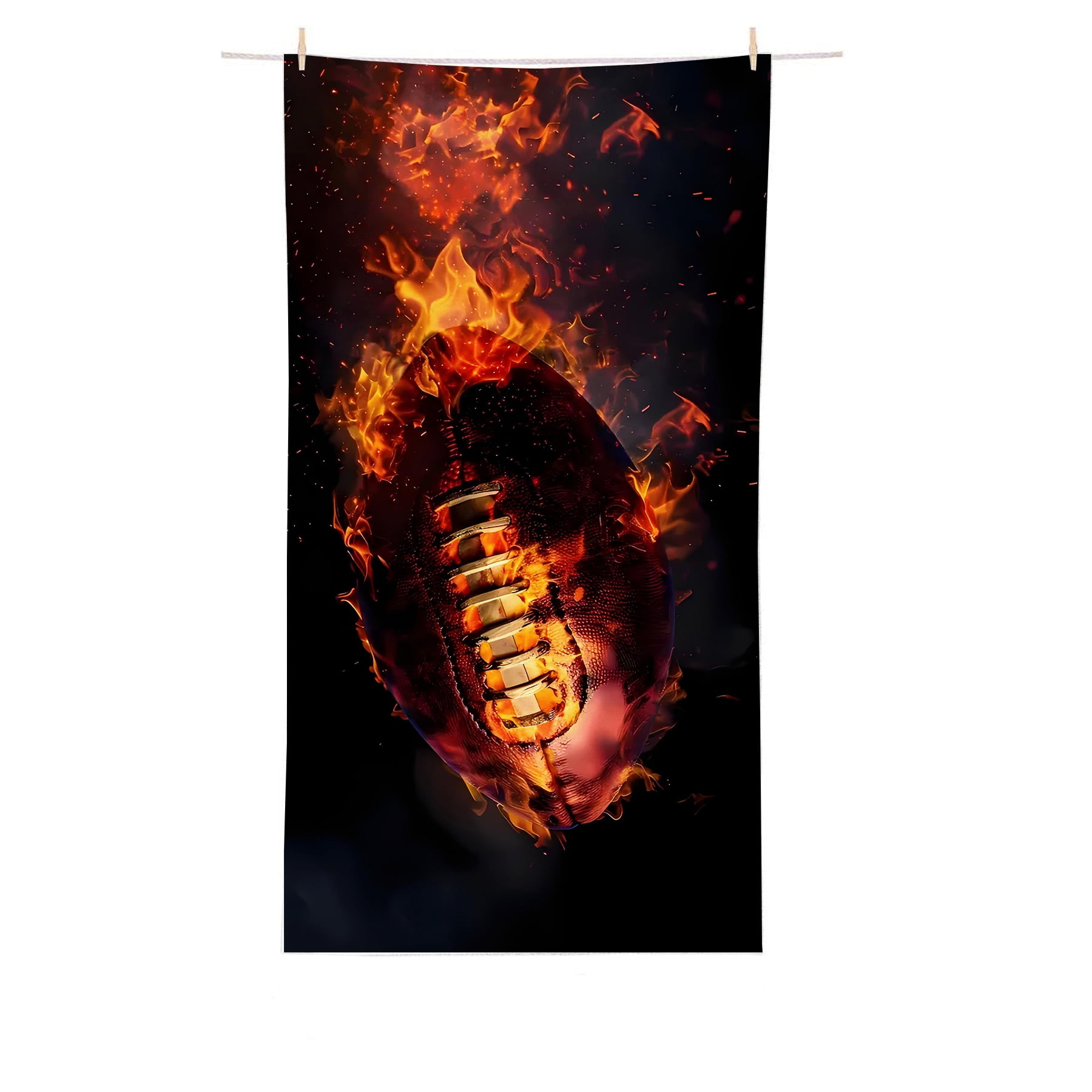 American Football Ball Sport Beach Towel Large Soft Absorbent Bath ...