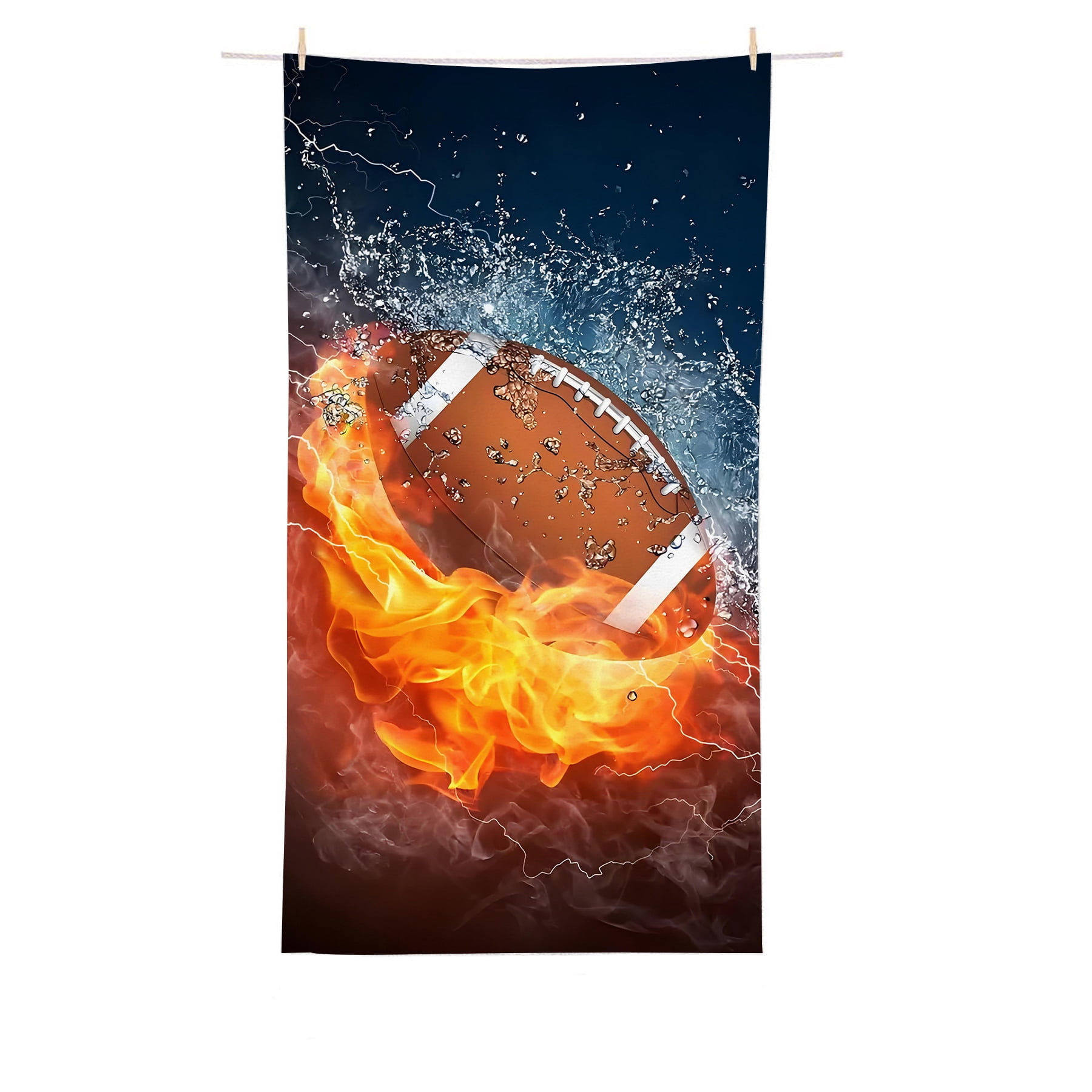 American Football Ball Sport Beach Towel Large Soft Absorbent Bath ...