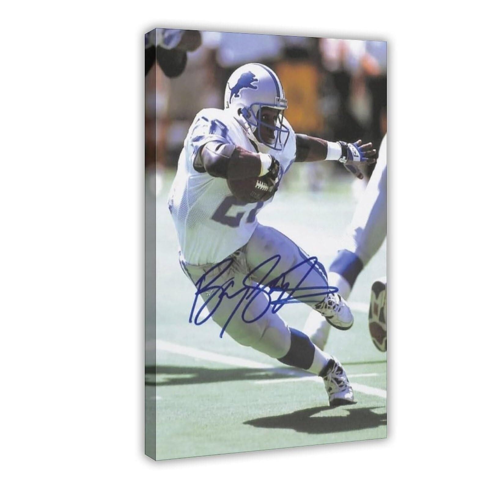 American Football Barry Sanders Posters Sports Star 04 Canvas Poster ...
