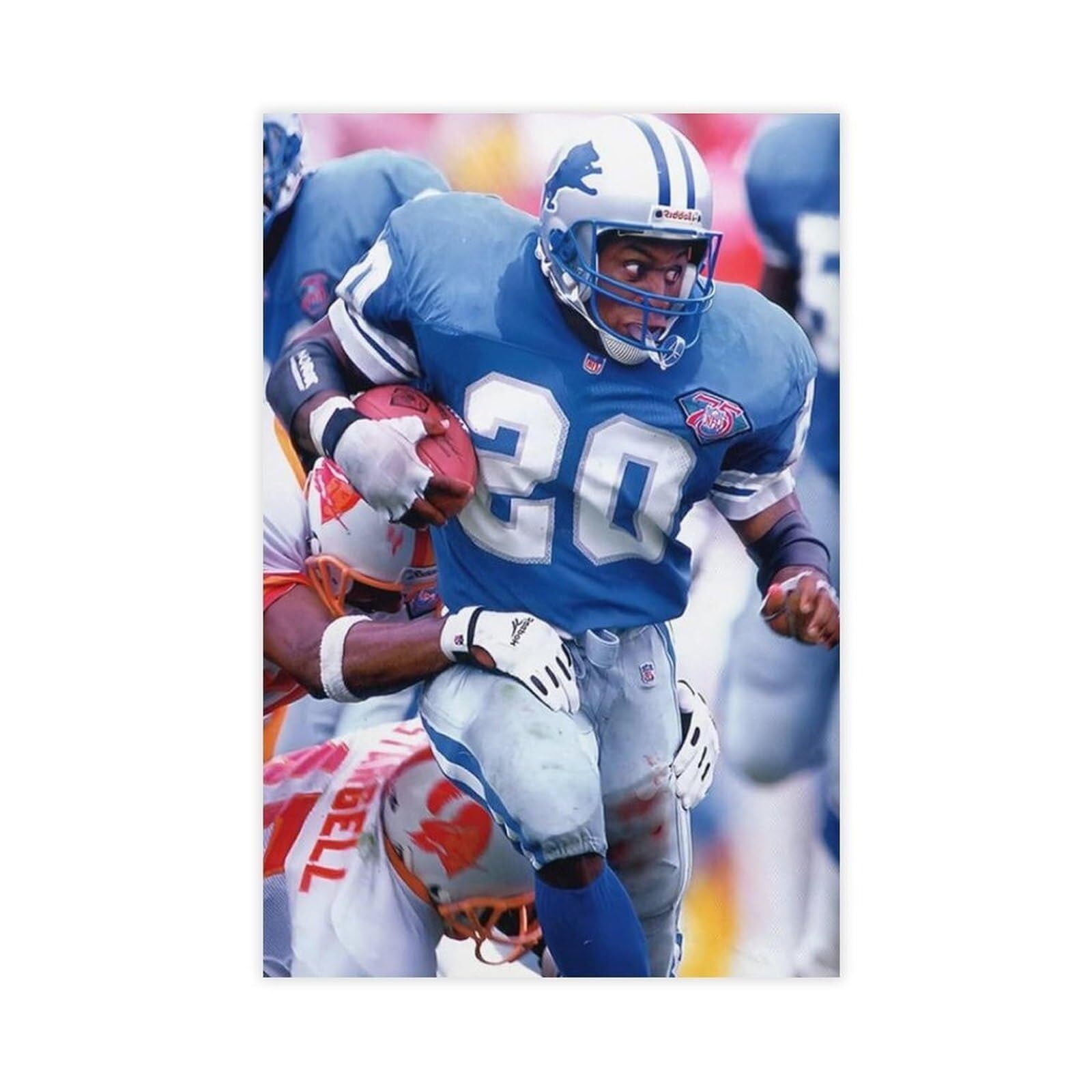 American Football Barry Sanders Posters Sports Star 09 Canvas Poster ...