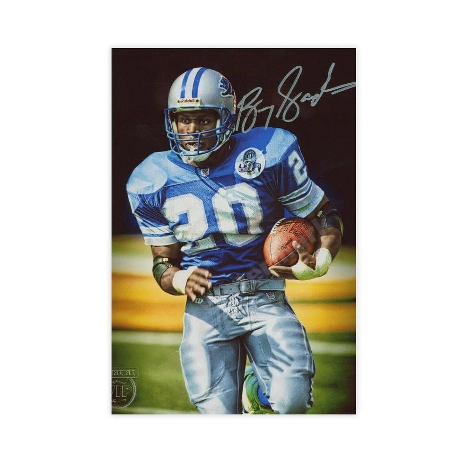 American Football Barry Sanders Posters Sports Star 16 Canvas Poster ...