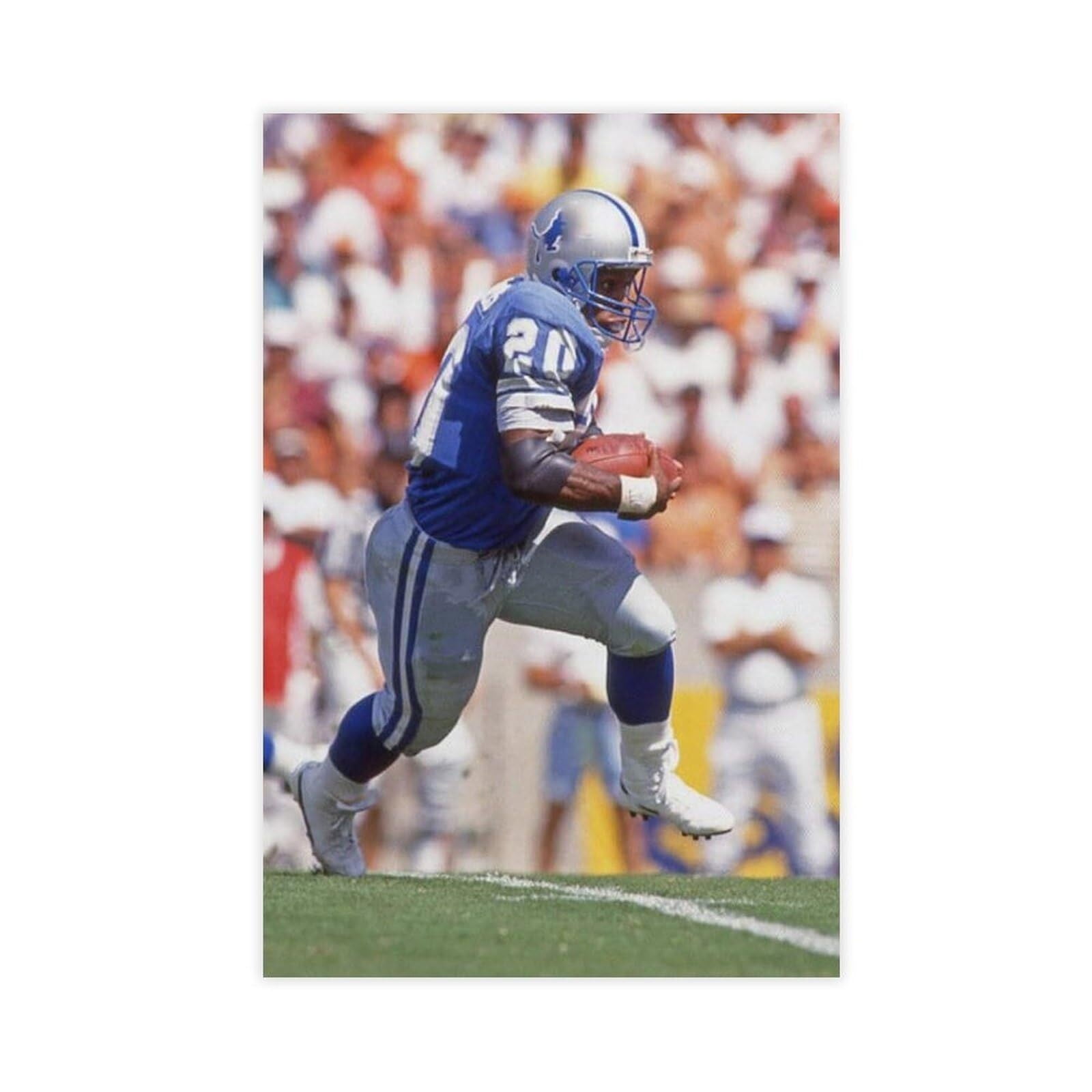American Football Barry Sanders Posters Sports Star 44 Canvas Poster ...