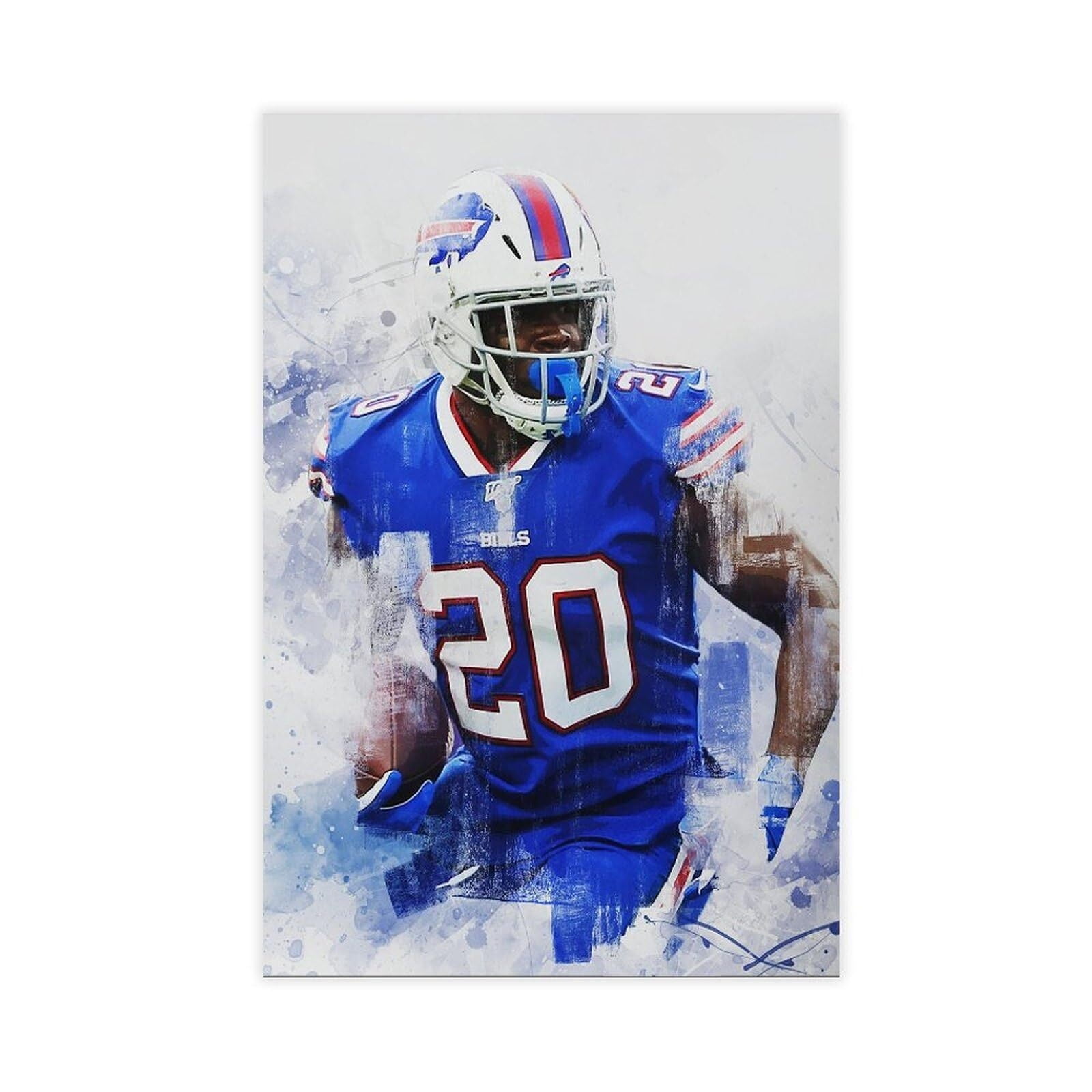 American Football Barry Sanders Posters Sports Star 46 Canvas Poster ...