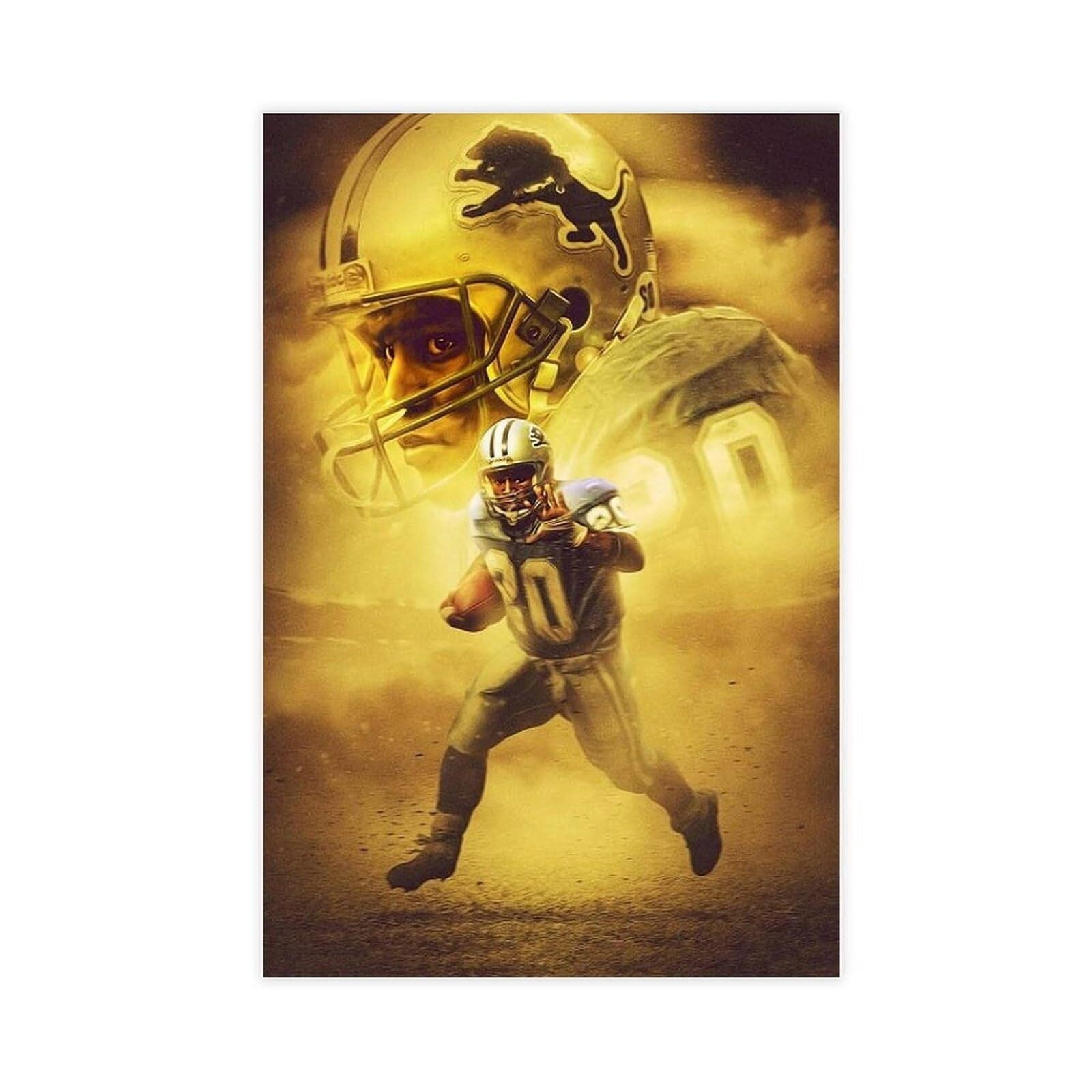 American Football Barry Sanders Posters Sports Star 72 Canvas Poster ...