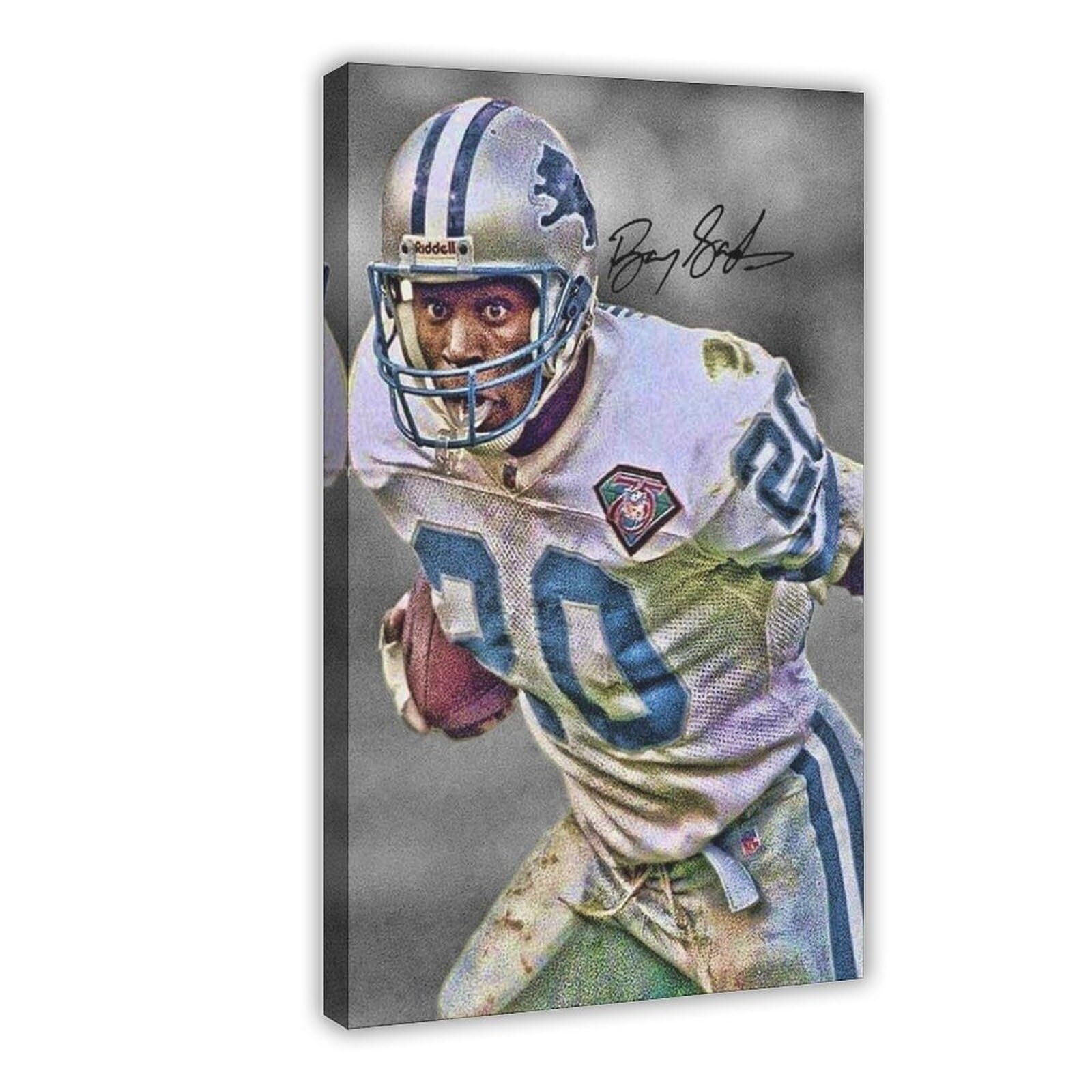 American Football Barry Sanders Posters Sports Star 75 Canvas Poster ...