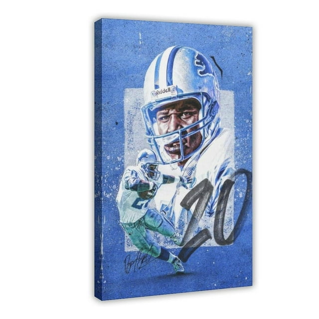 American Football Barry Sanders Posters Sports Star94 Canvas Poster ...