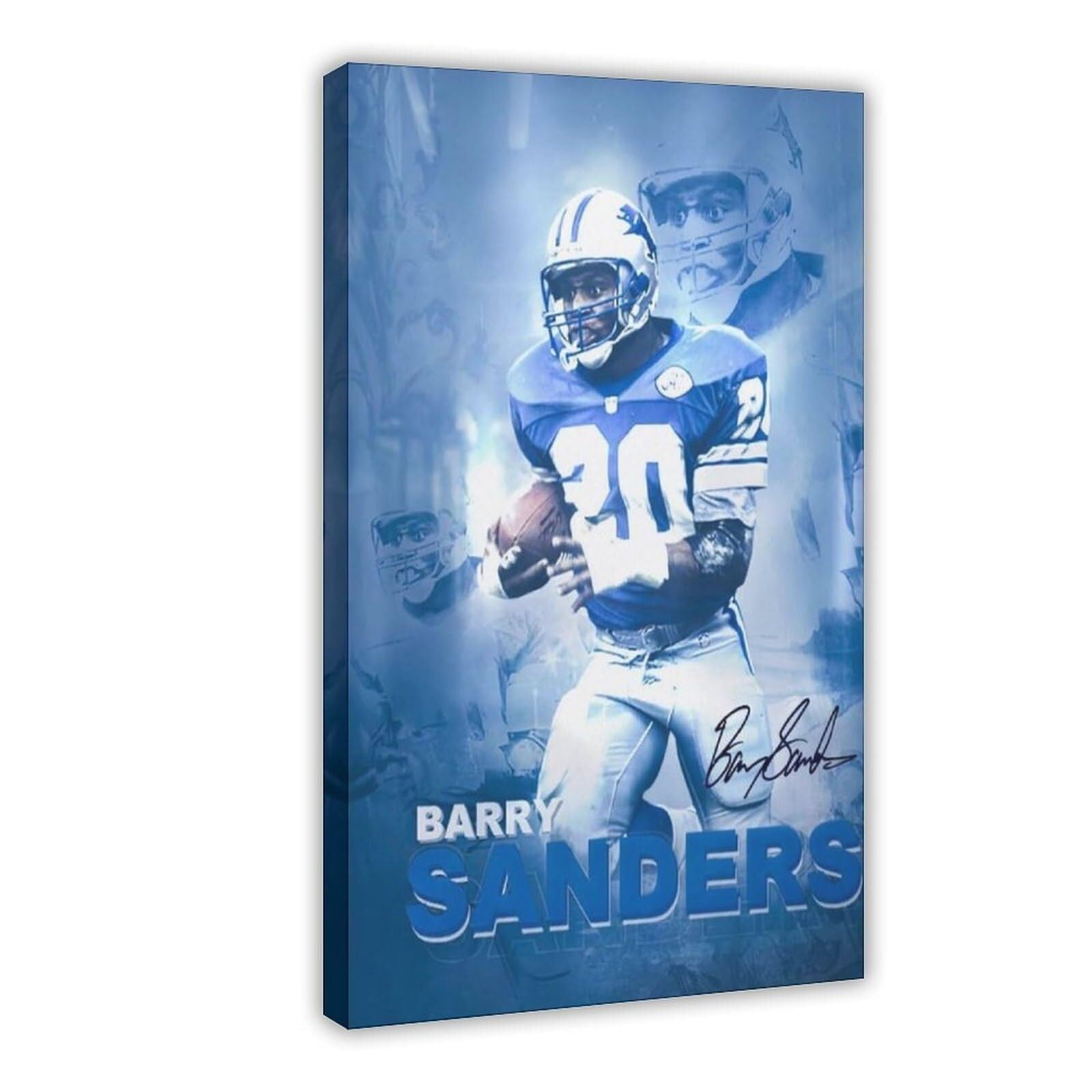 American Football Barry Sanders Posters Sports Star98 Canvas Poster ...