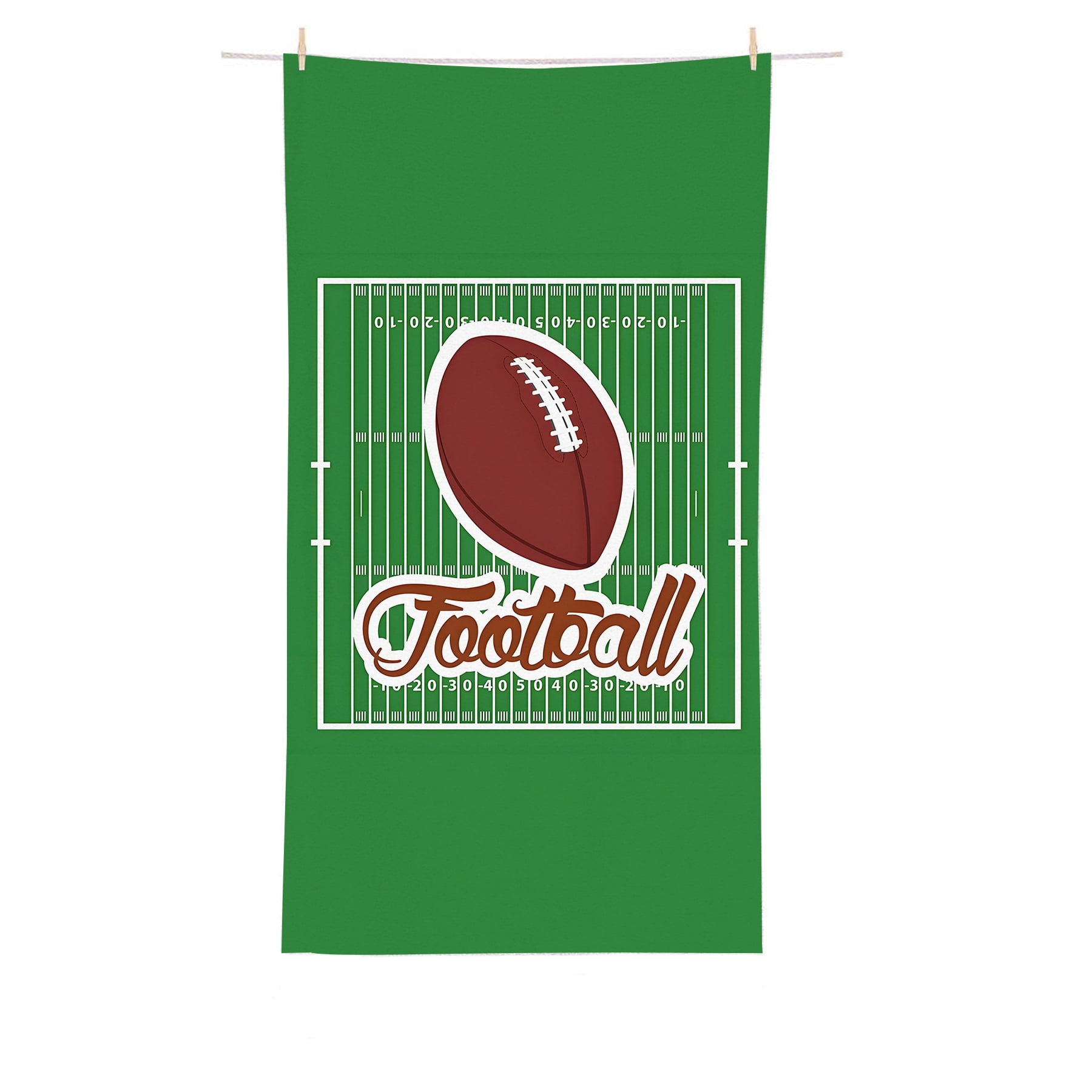 American Football Beach Towel Sport Bath Towels Gift for Men Women Pool ...