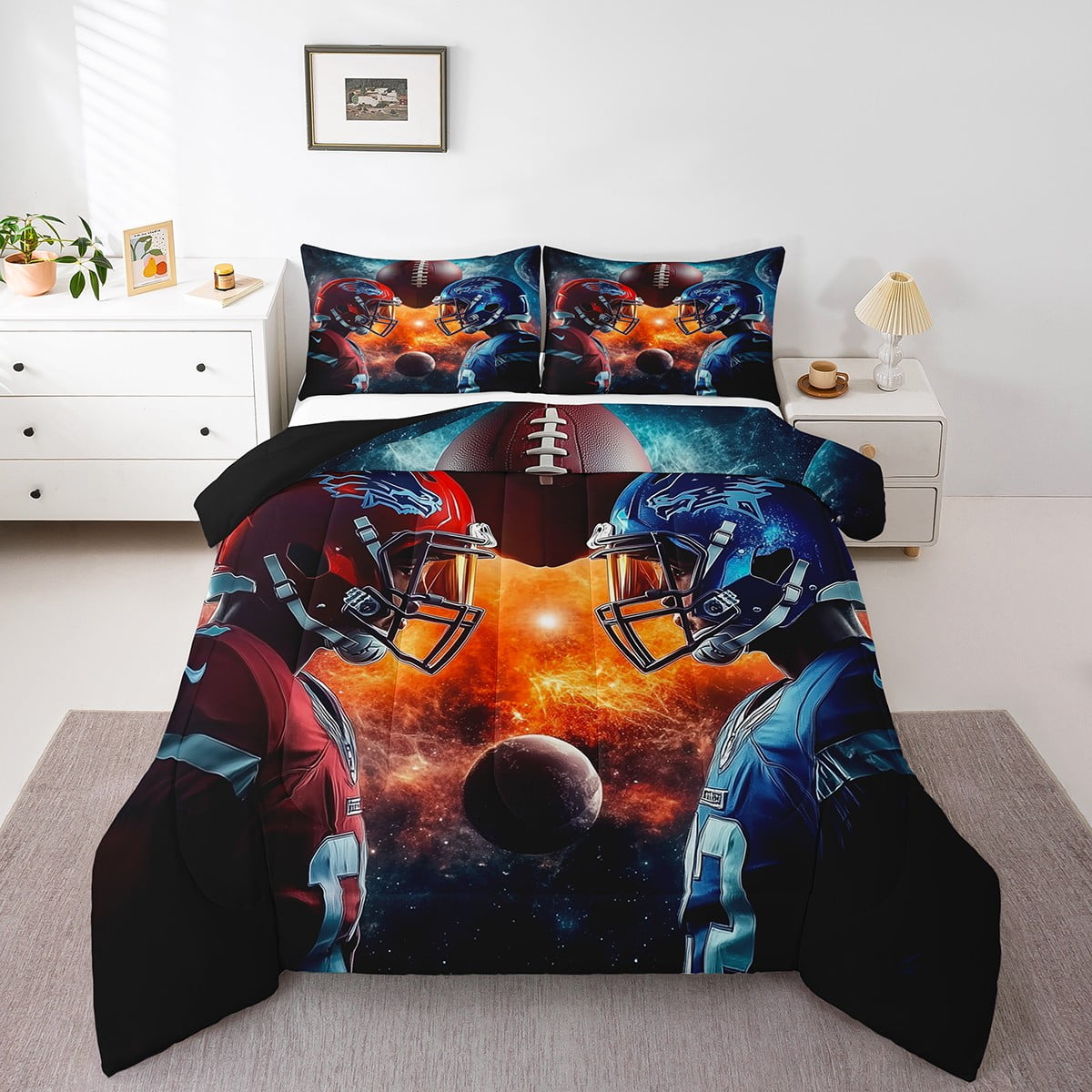 American Football Bedding Sets Sports Comforter Set Teen Football Game ...