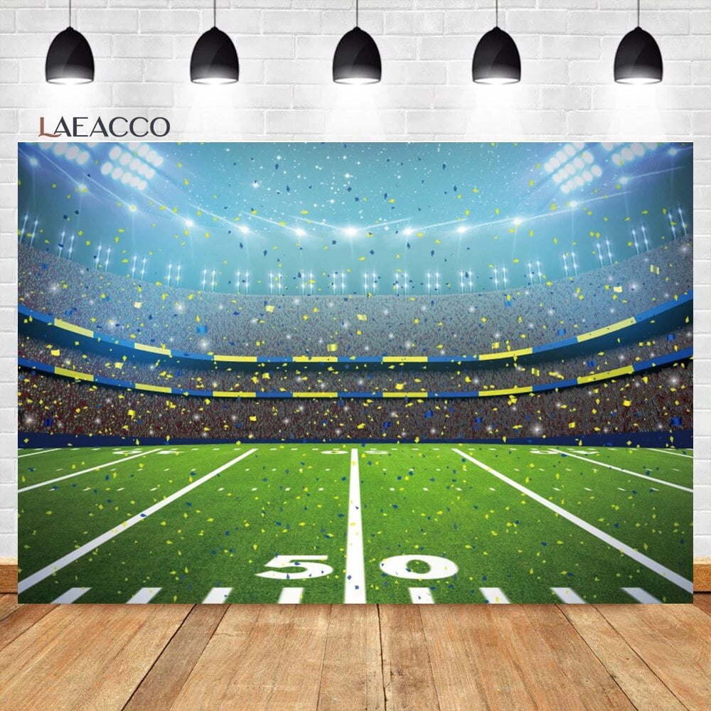 American Football Birthday Backdrop Bowl Field Sport Game Day Party ...