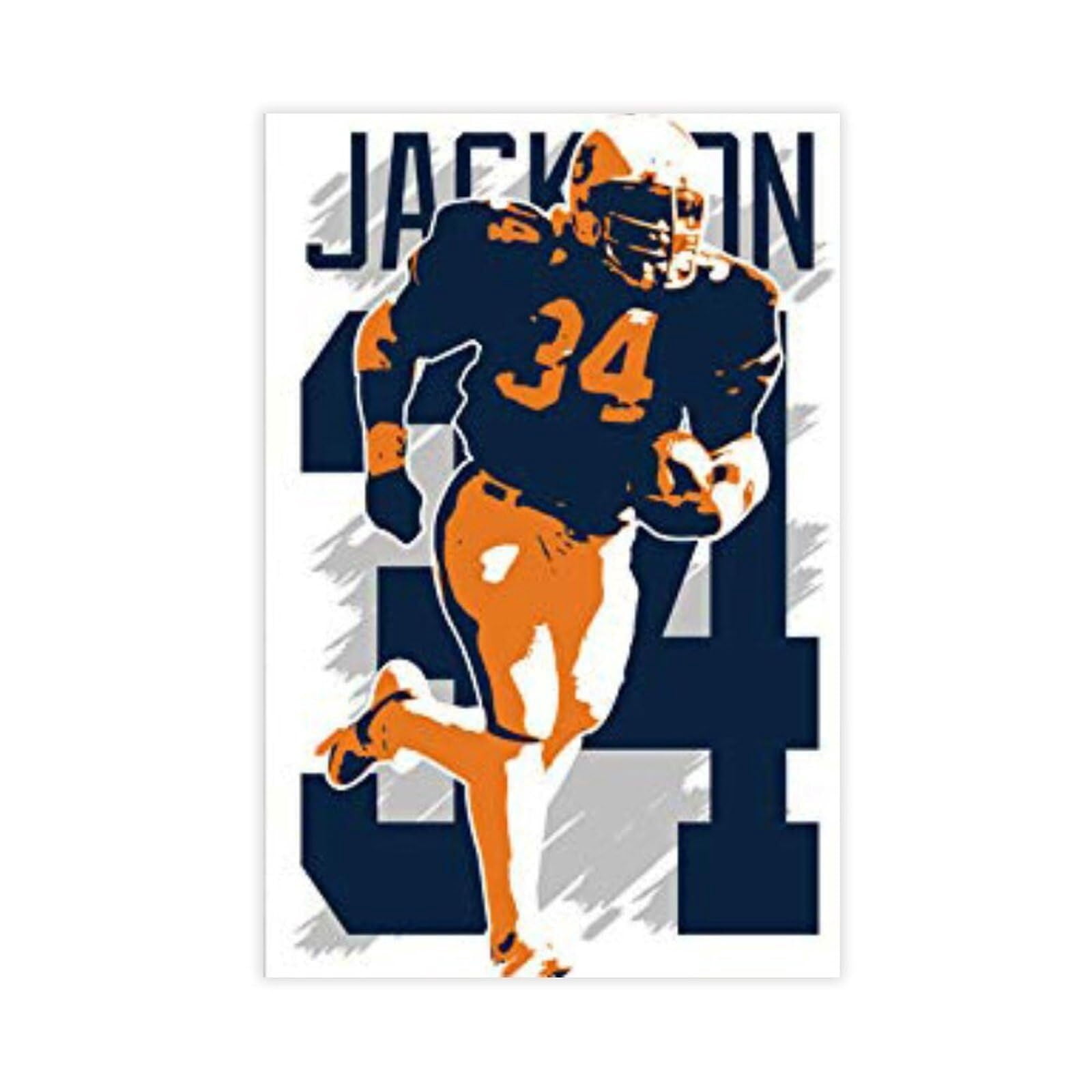 American Football Bo Jackson Posters Sports Star 22 Canvas Poster ...