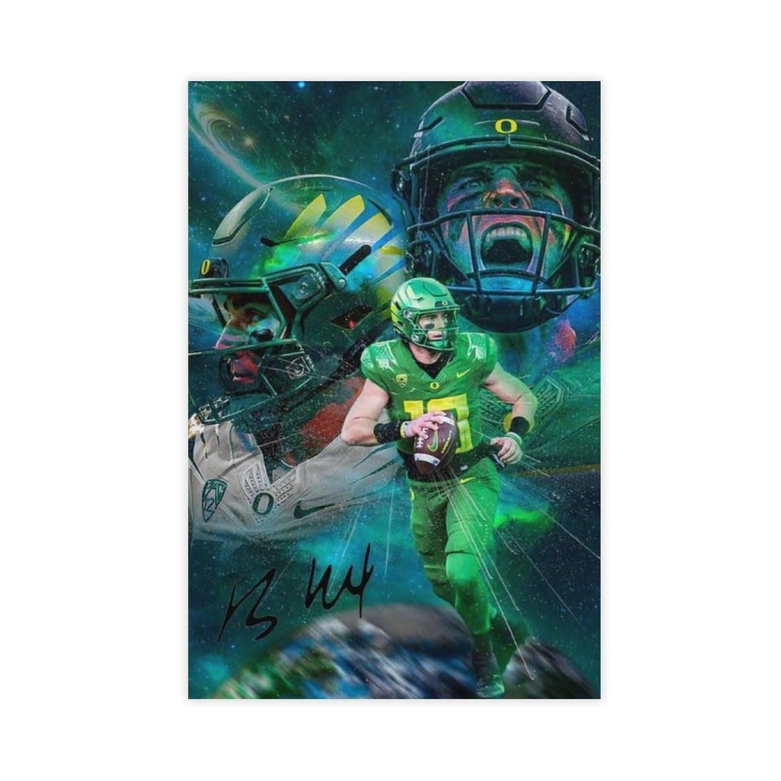 American Football Bo Nix Posters Sports Star21 Canvas Poster - Walmart.com