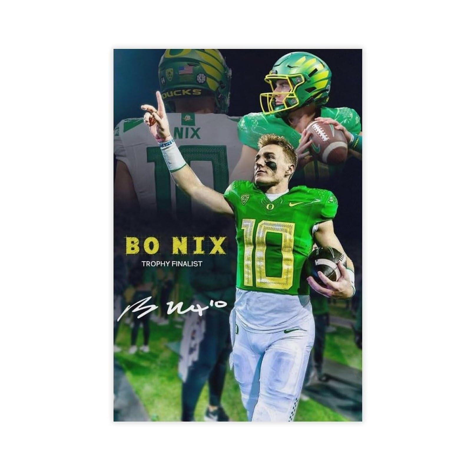 American Football Bo Nix Posters Sports Star43 Canvas Poster - Walmart.com