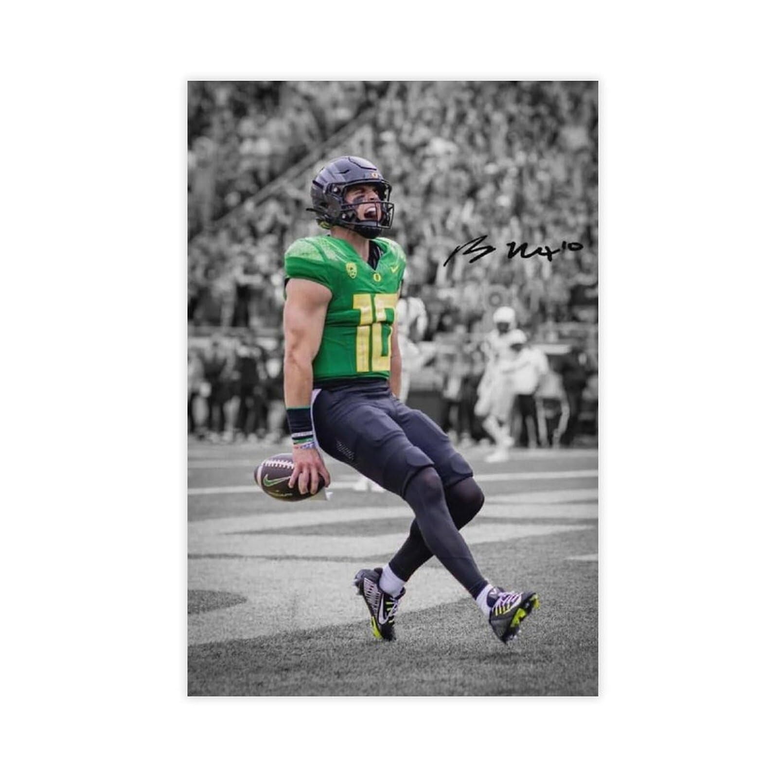 American Football Bo Nix Posters Sports Star5 Canvas Poster - Walmart.com
