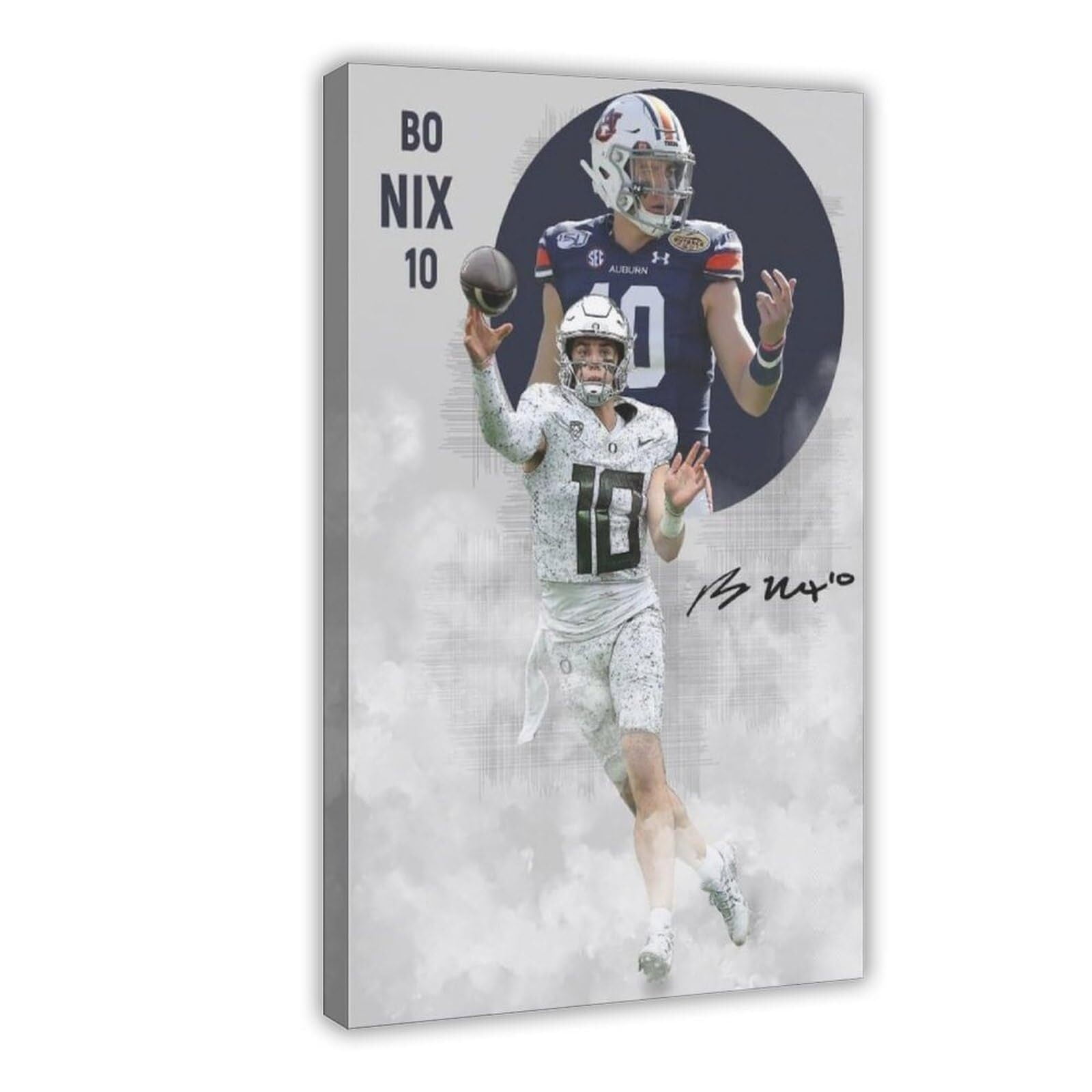 American Football Bo Nix Posters Sports Star55 Canvas Poster - Walmart.com