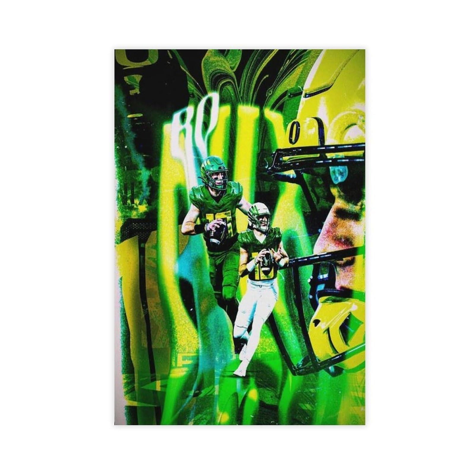 American Football Bo Nix Posters Sports Star82 Canvas Poster - Walmart.com
