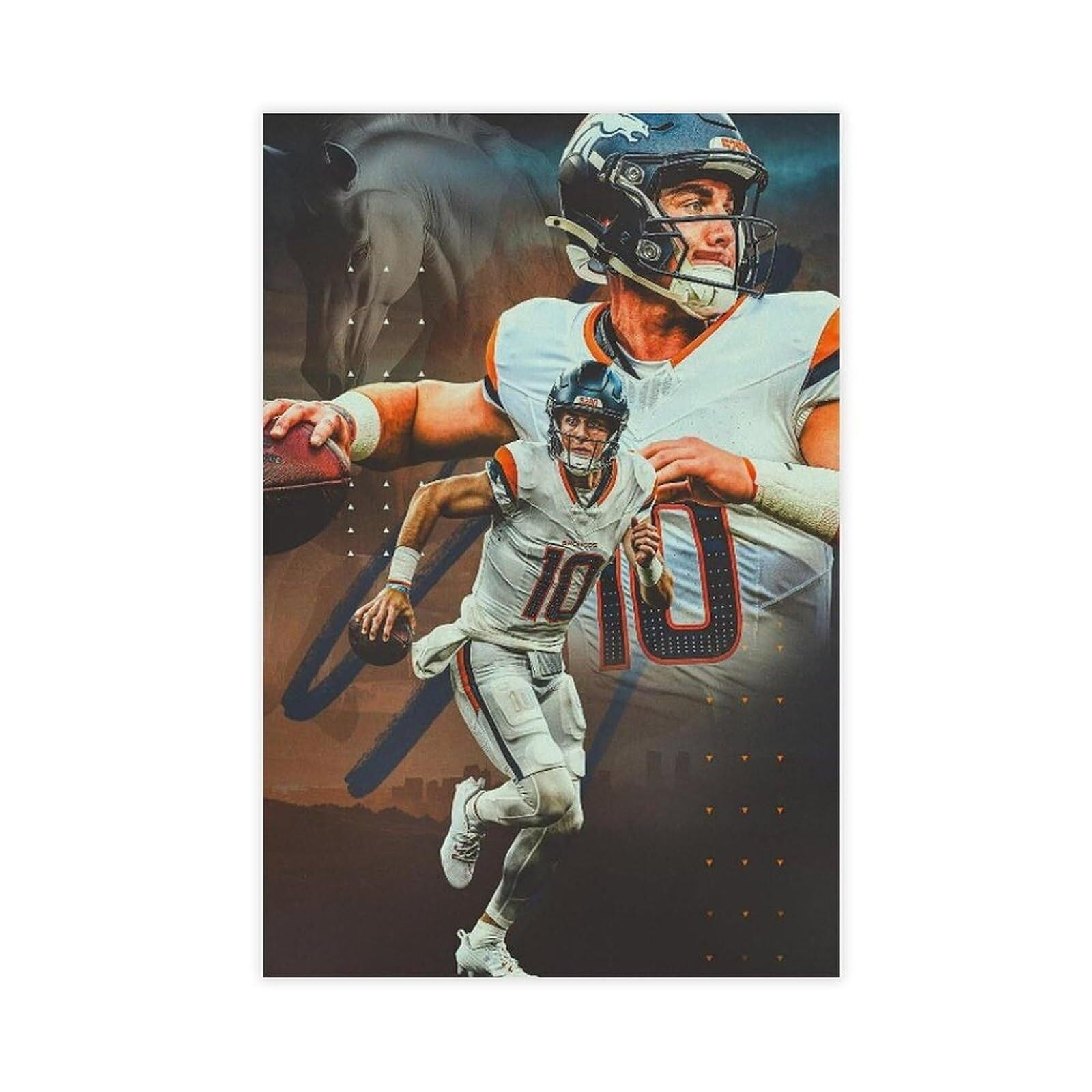 American Football Bo Nix Posters Sports Star99 Canvas Poster - Walmart.com
